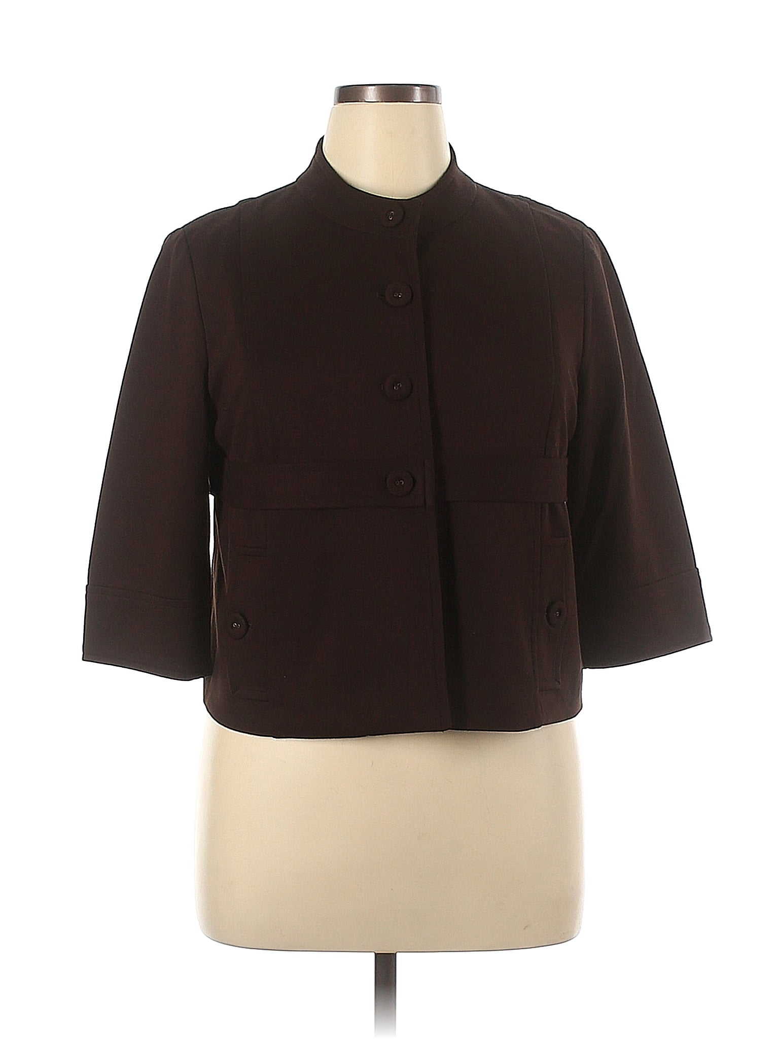 Sandro Brown Jacket Size L (Petite) - 93% off | ThredUp