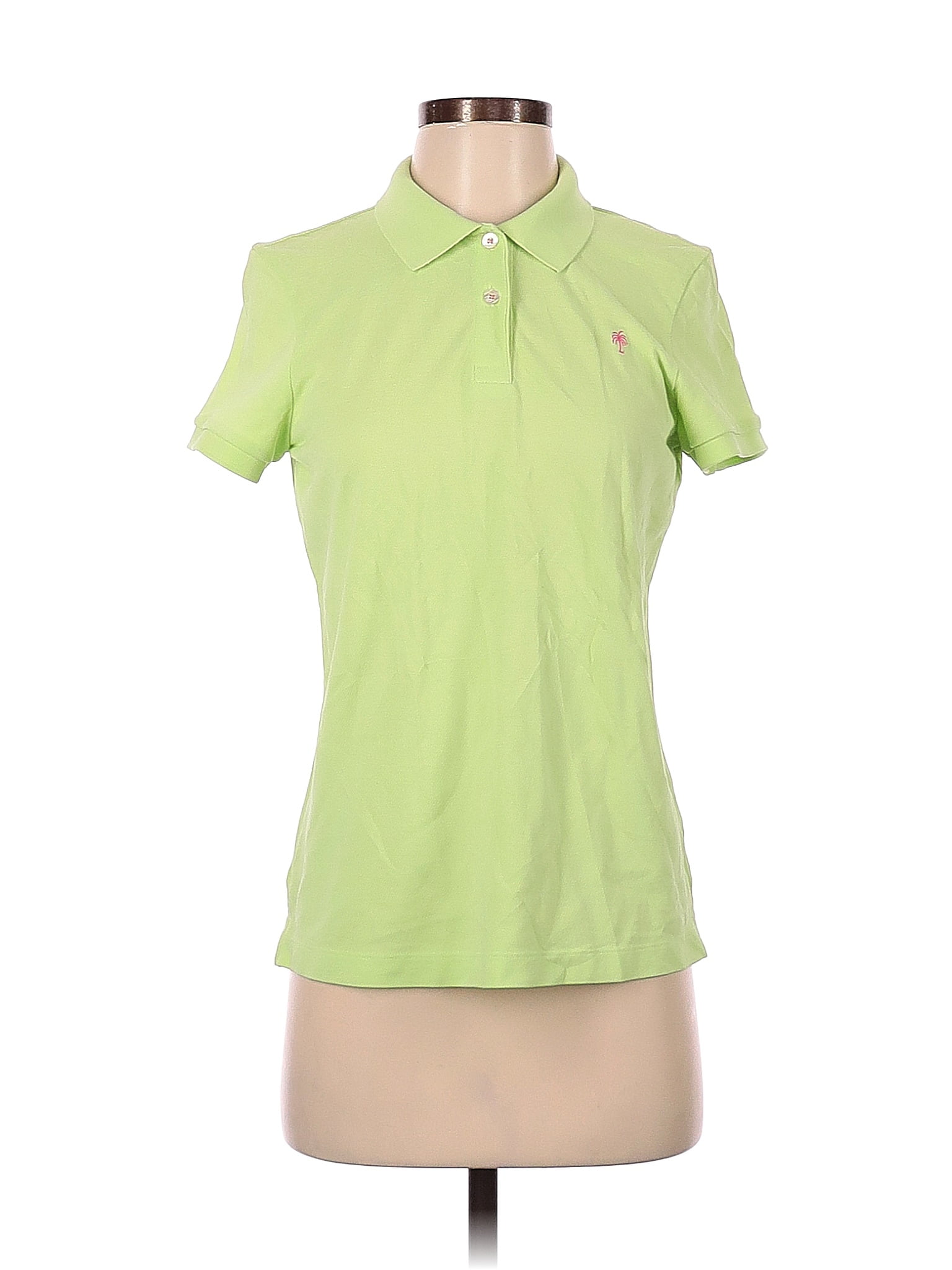 Lilly Pulitzer 100 Pima Cotton Green Short Sleeve Polo Size S 85