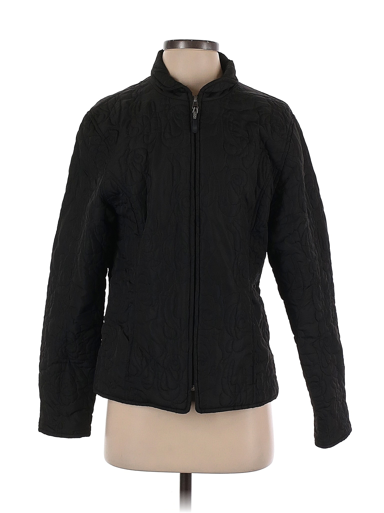 Nina Capri 100% Polyester Solid Black Jacket Size M - 53% off | thredUP
