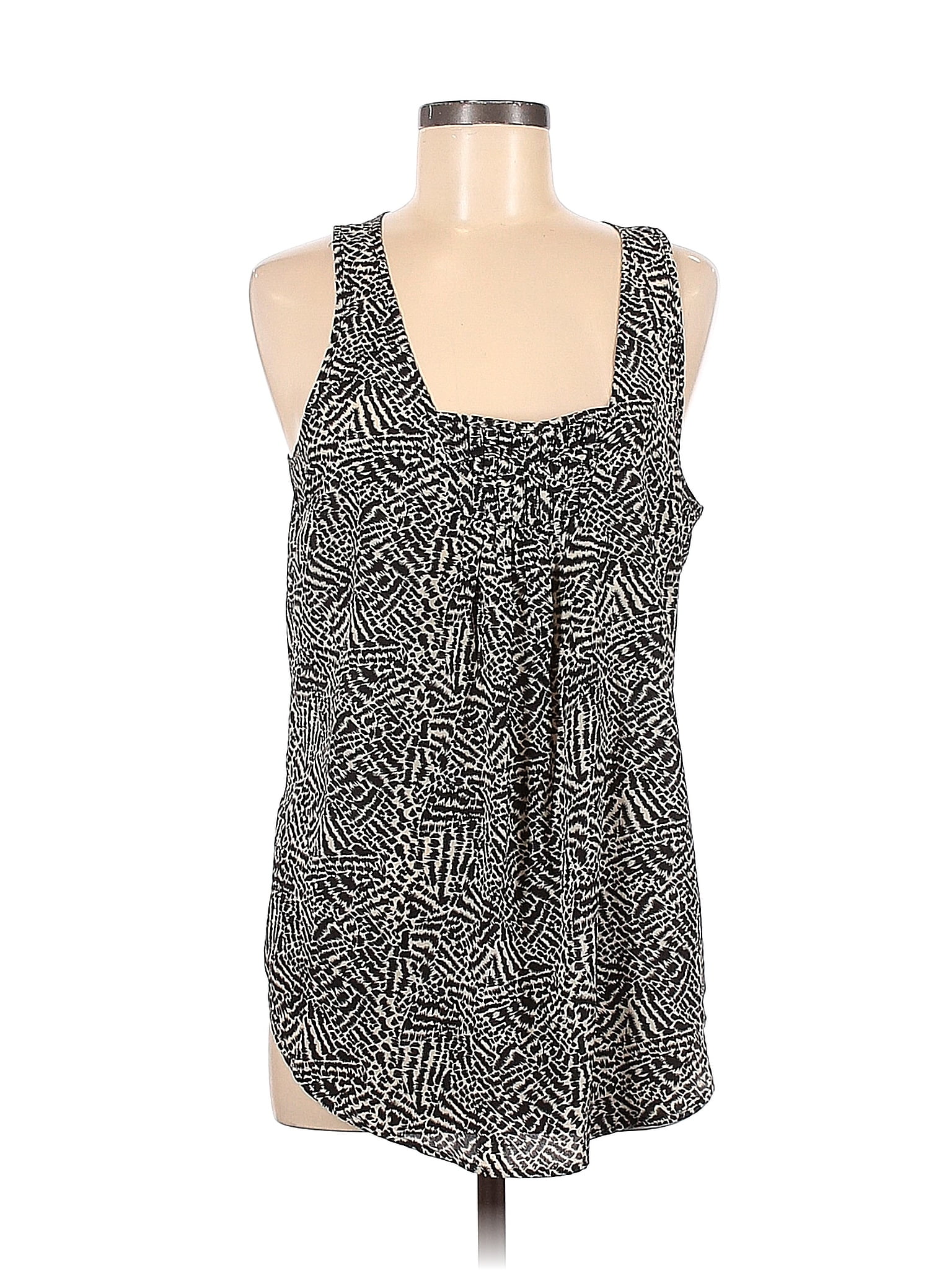 Daniel Rainn 100% Polyester Multi Color Black Sleeveless Blouse Size M ...