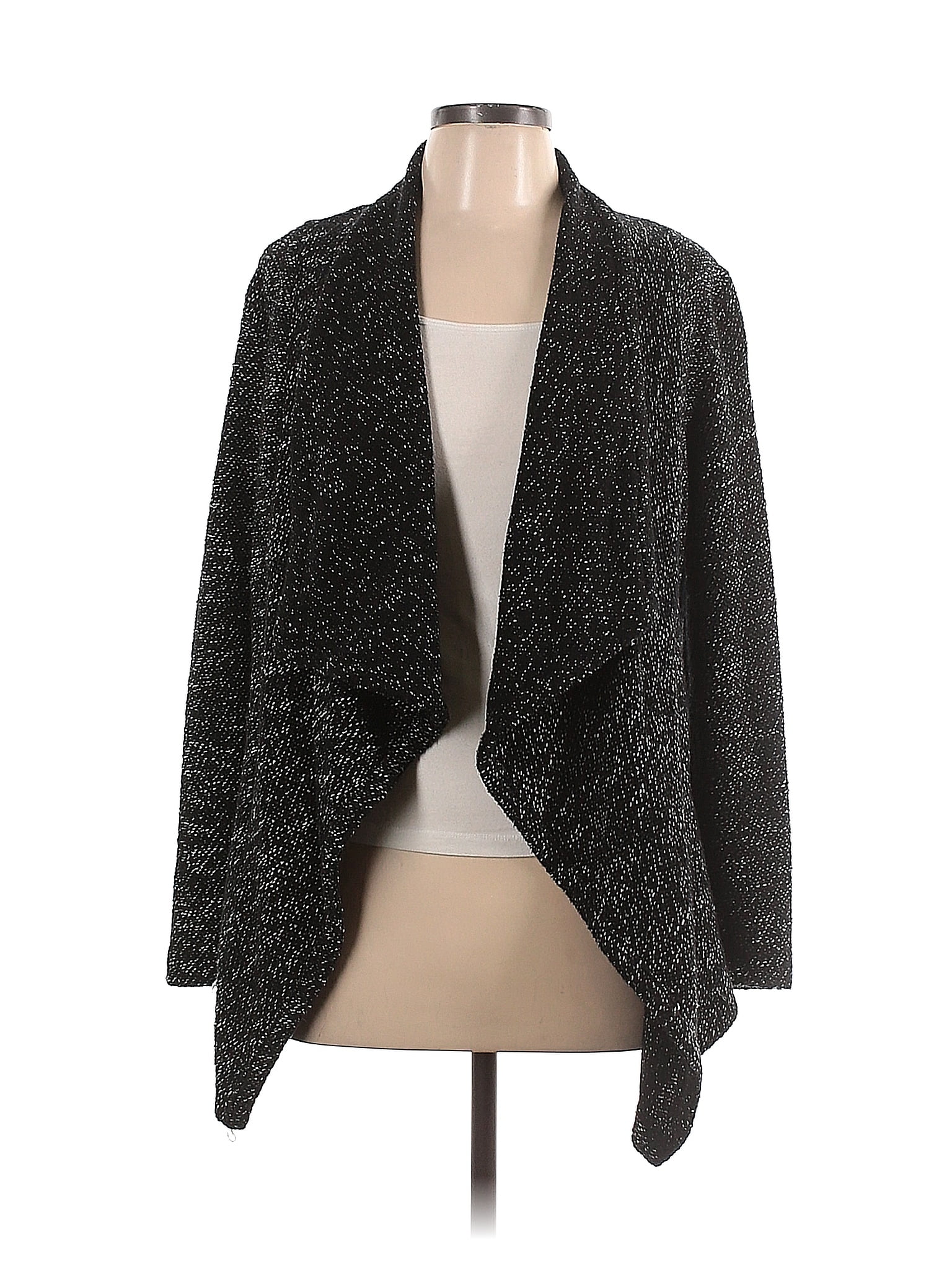 BNCI by Blanc Noir Color Block Marled Black Cardigan Size L - 77% off | thredUP