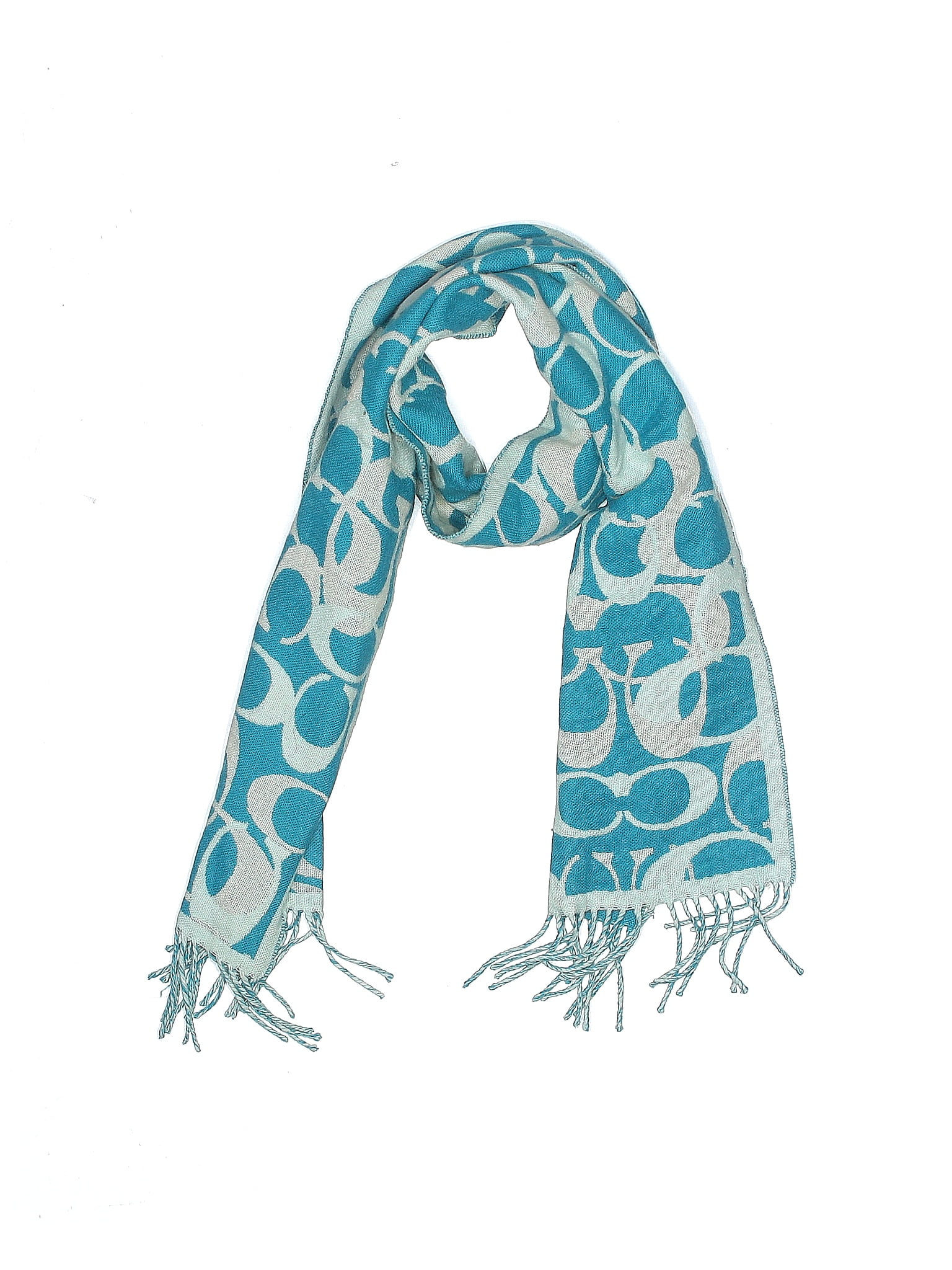 Coach 100% Wool Polka Dots Blue Scarf One Size - 74% off | thredUP