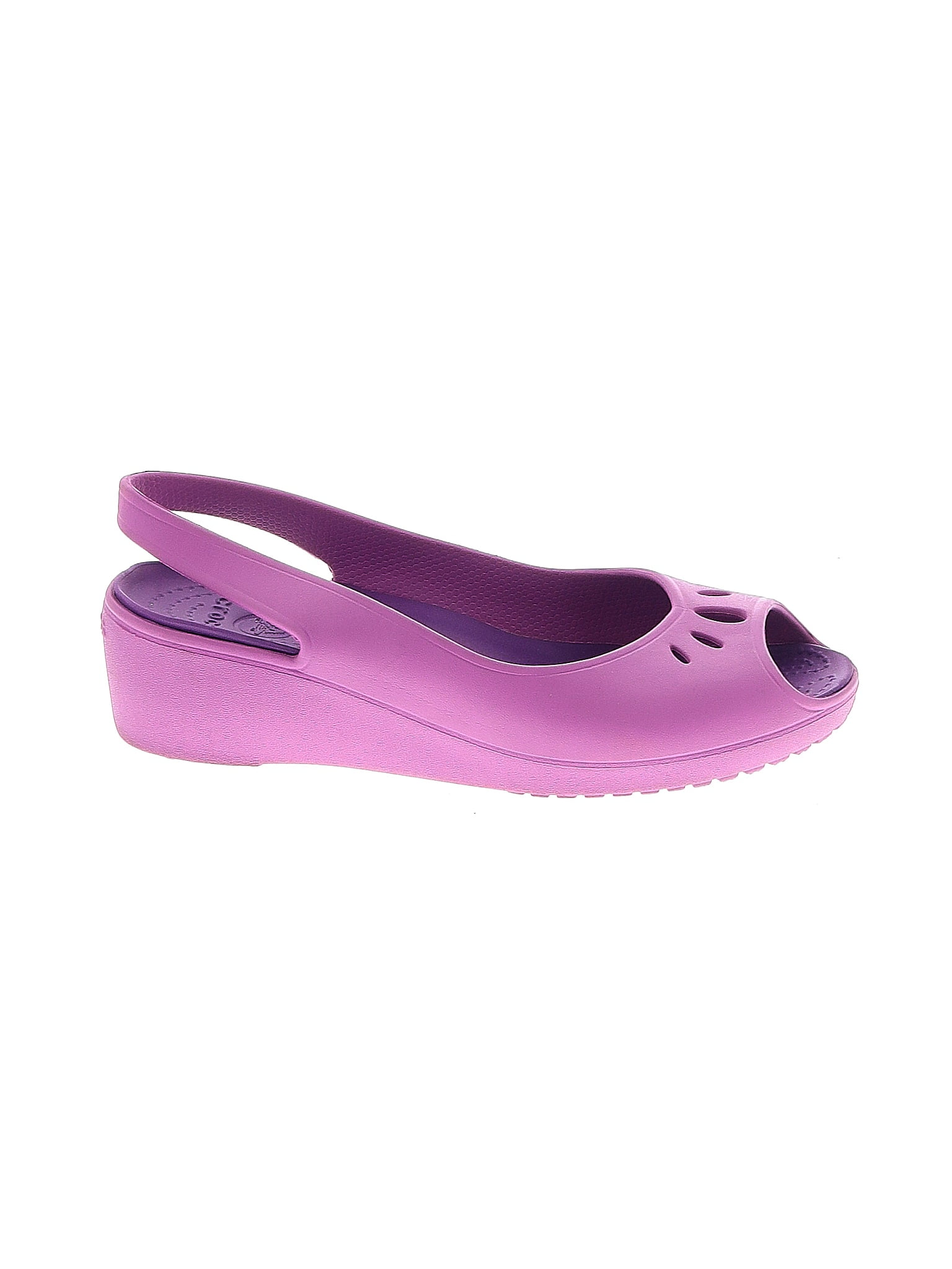 Crocs Solid Purple Wedges Size 7 - 50% off | thredUP