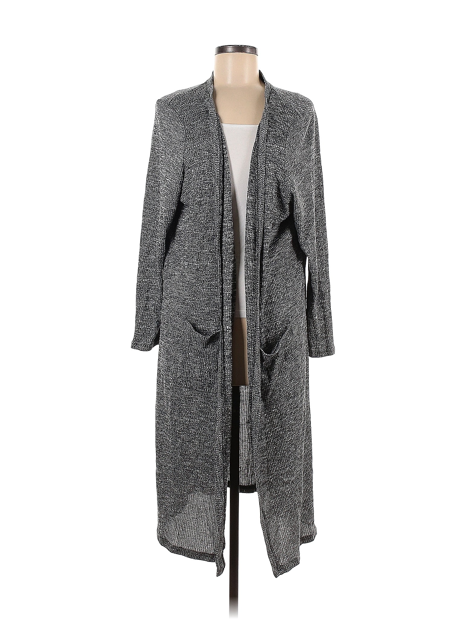 Splash Color Block Marled Gray Cardigan Size M - 75% off | thredUP