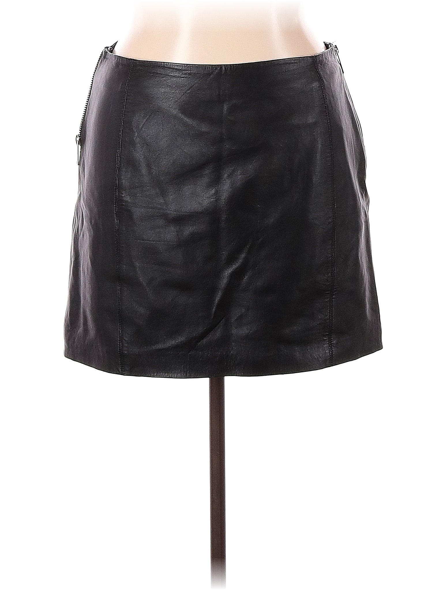 River Island 100% Leather Black Leather Skirt Size 16 - 48% off | thredUP