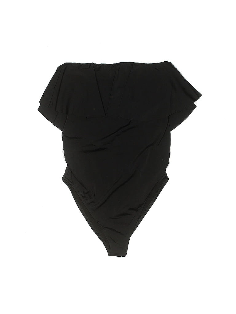 ASOS Solid Jacquard Tortoise Black One Piece Swimsuit Size 6 - 75% off ...