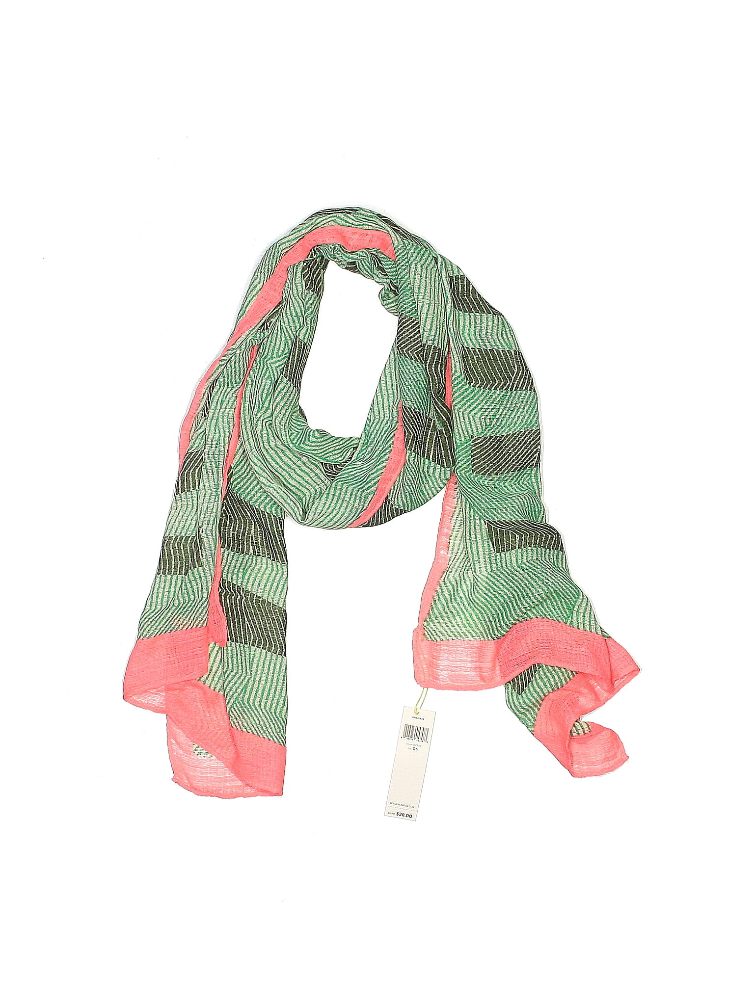 BCBGeneration 100% Polyester Stripes Green Scarf One Size - 67% off ...