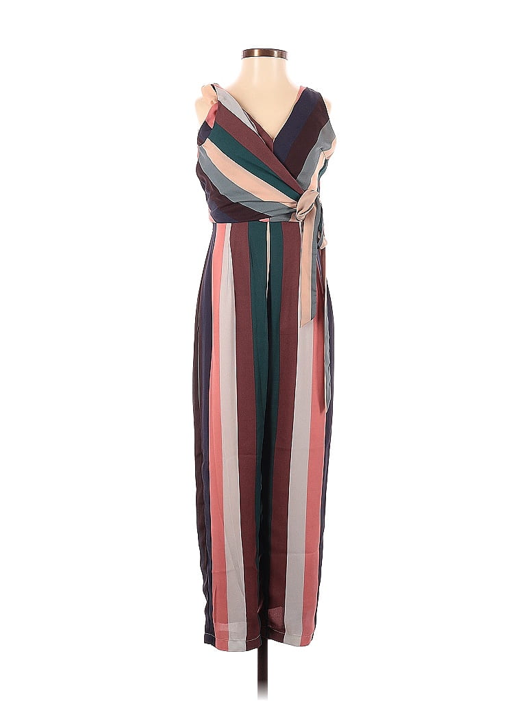 Lulu 100% Polyester Stripes Multi Color Tan Jumpsuit Size XS - 52% off ...