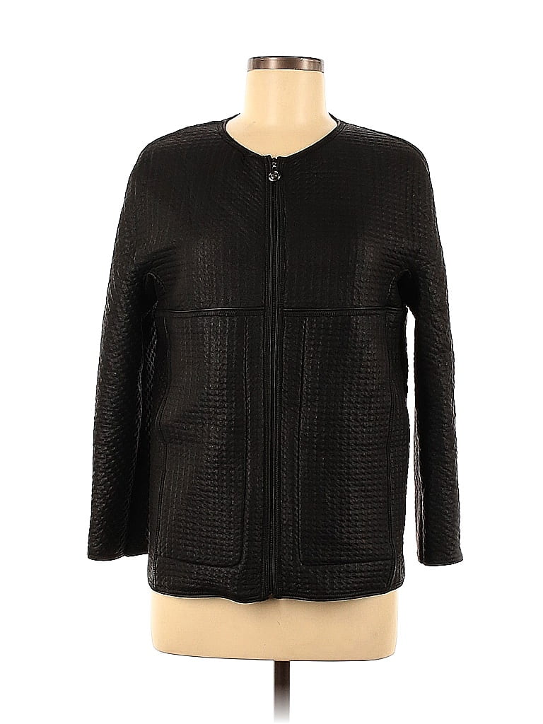 Max Studio 100% Polyester Solid Black Jacket Size M (Tall) - 79% off ...