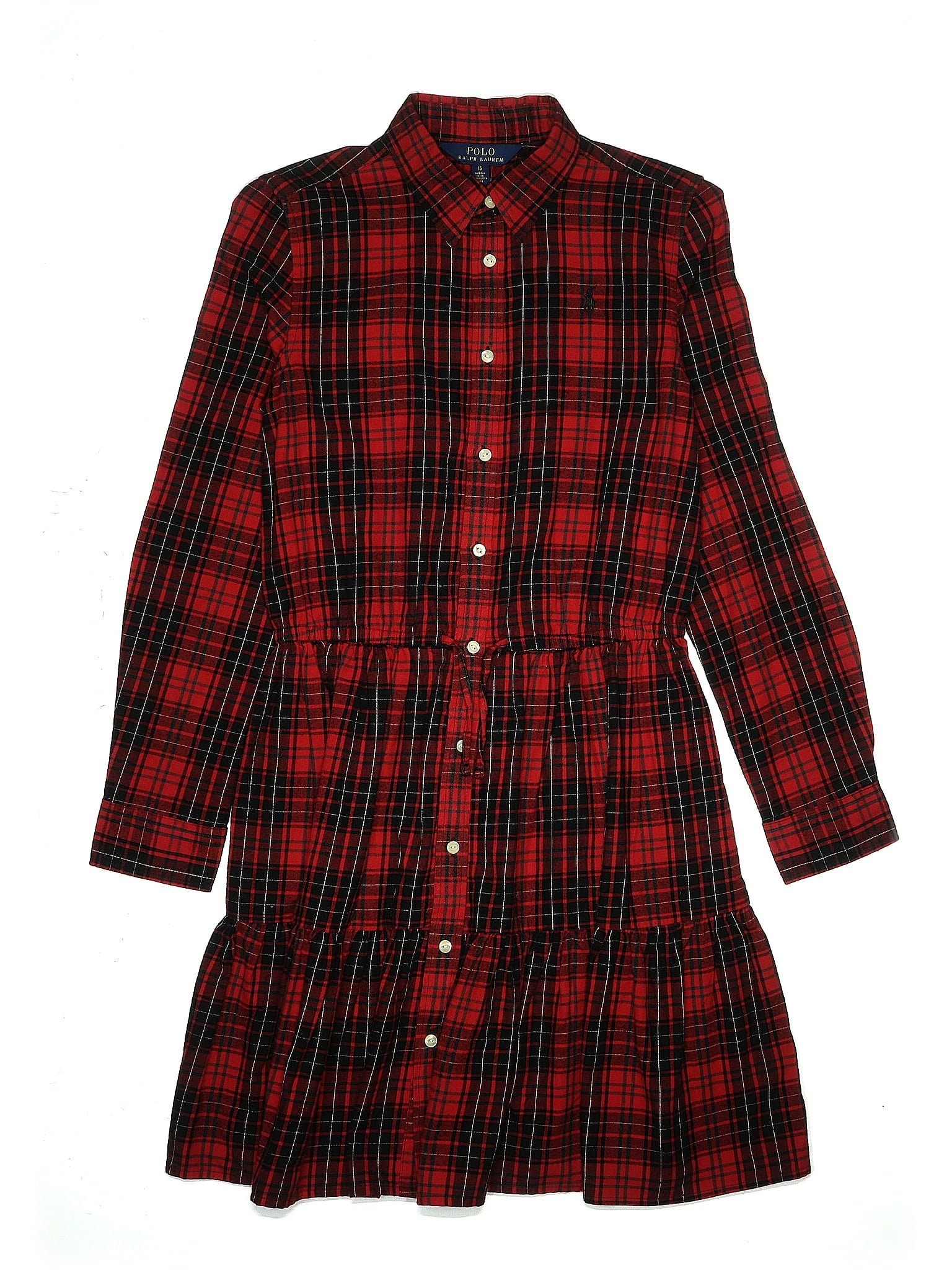 Polo by Ralph Lauren 100% Cotton Plaid Red Dress Size 16 - 68% off ...