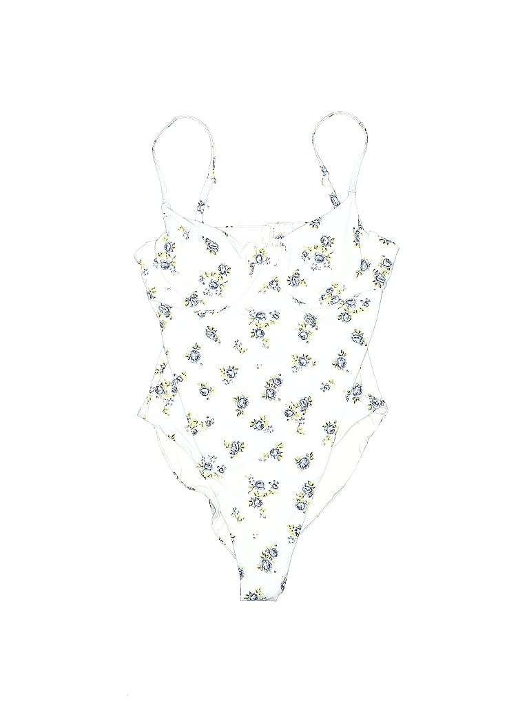 Aqua White One Piece Swimsuit Size S 67 Off Thredup