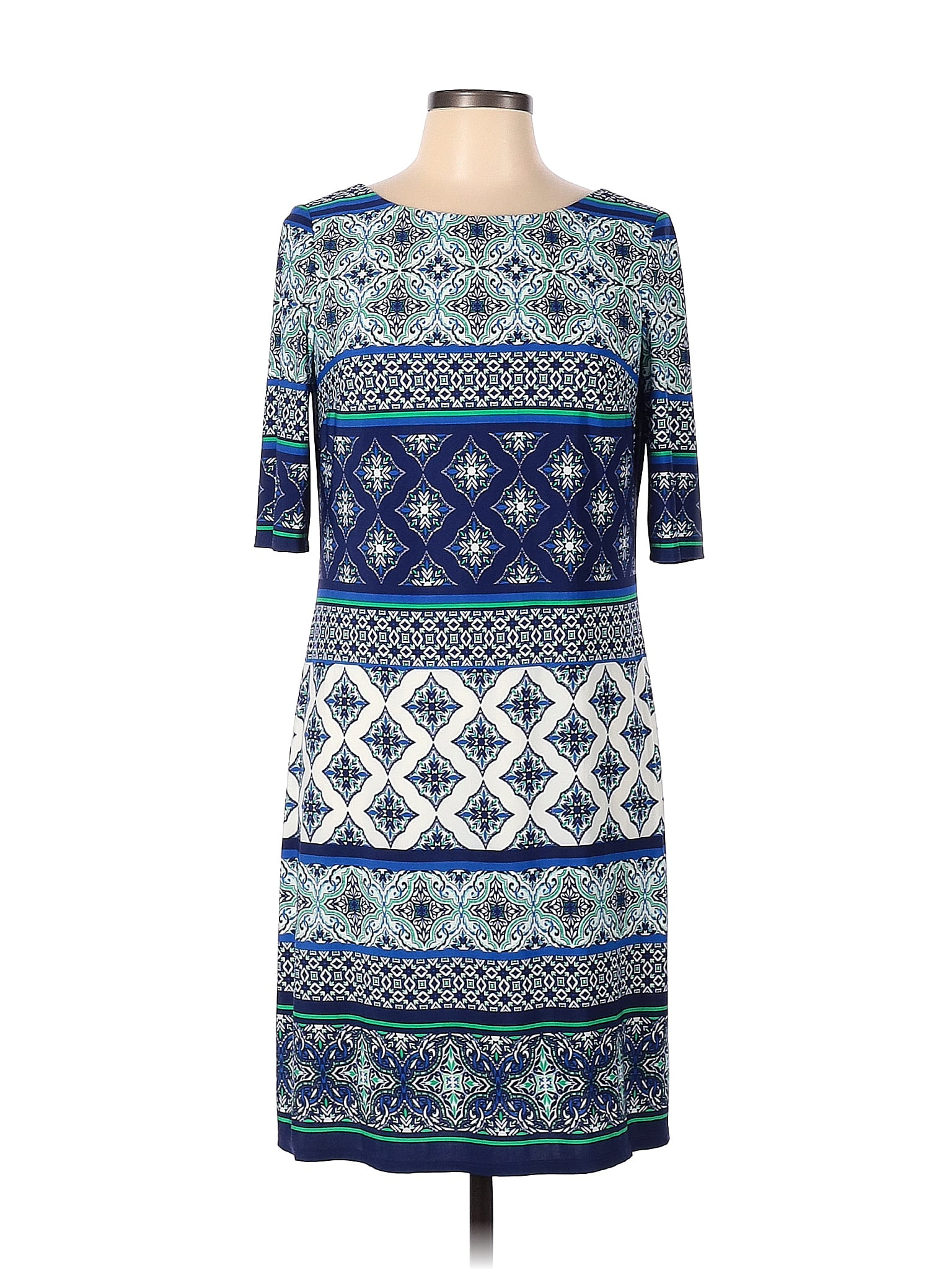 Eliza J Jacquard Fair Isle Baroque Print Graphic Aztec Or Tribal Print ...