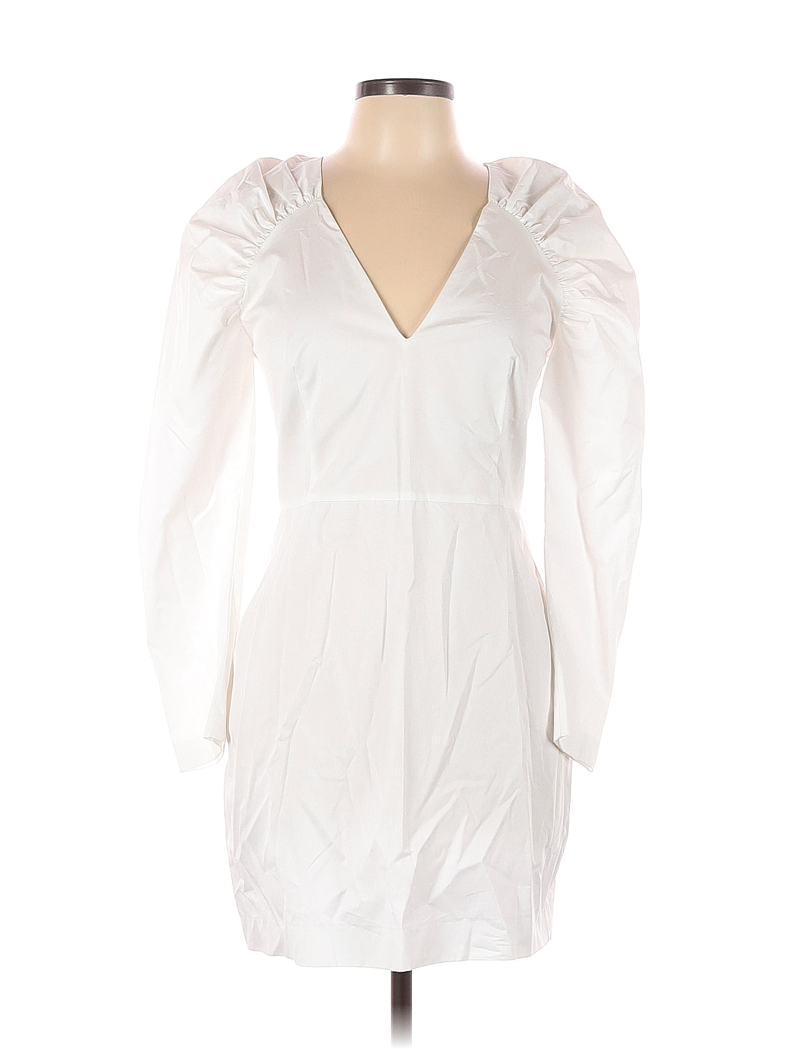 Zara 100 Cotton Solid White Casual Dress Size M 43 Off Thredup
