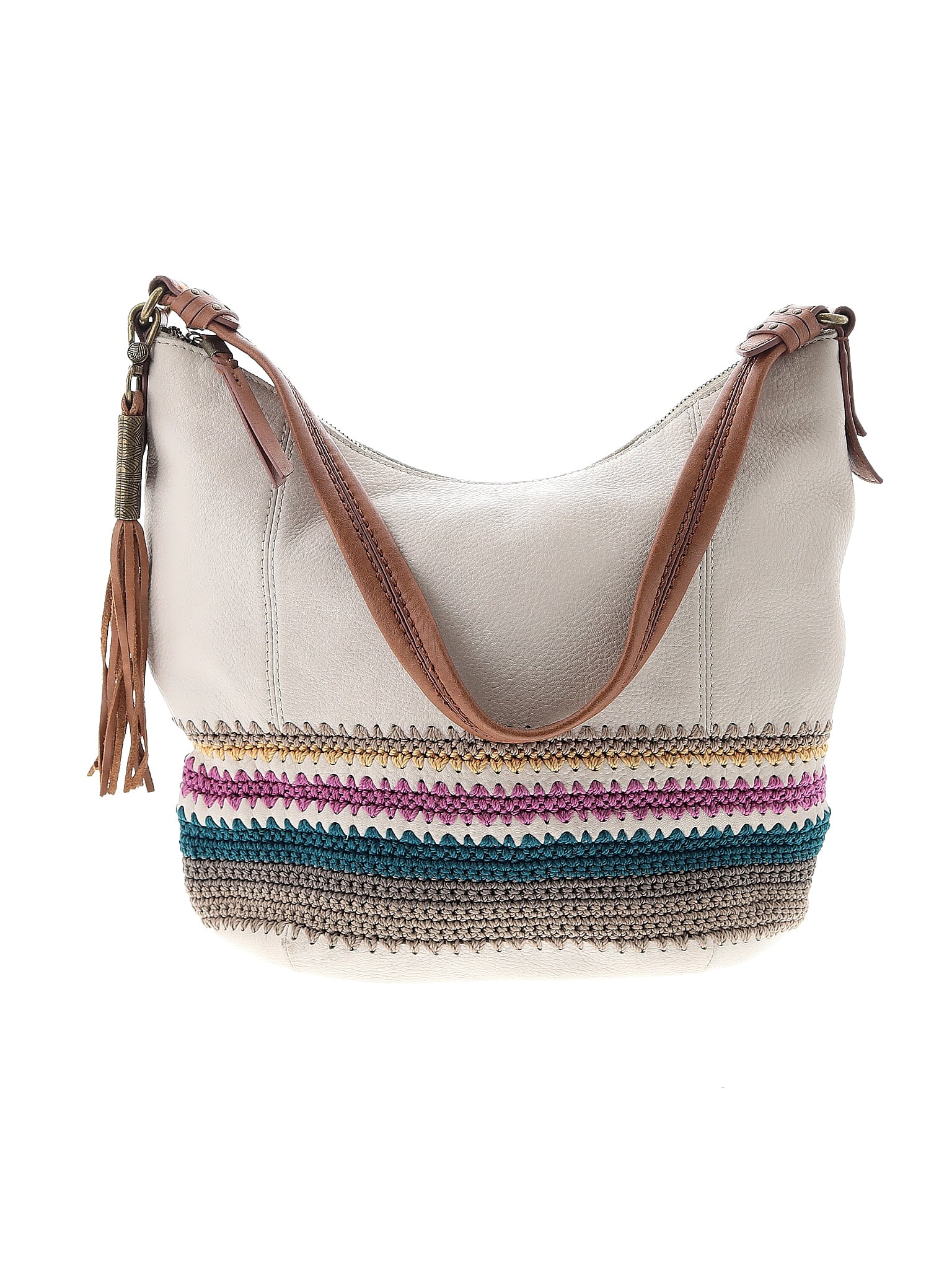 The Sak 100% Leather Color Block Tan Leather Shoulder Bag One Size - 70 ...