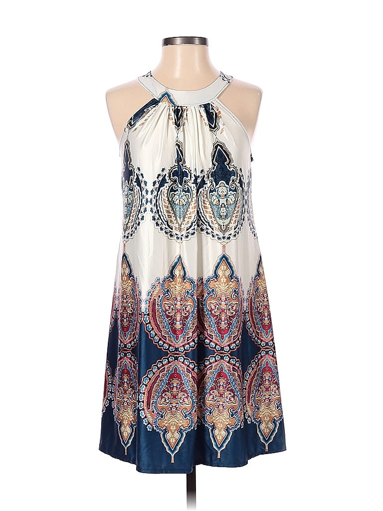 leo rosi Ivory Blue Casual Dress Size S - 62% off | ThredUp