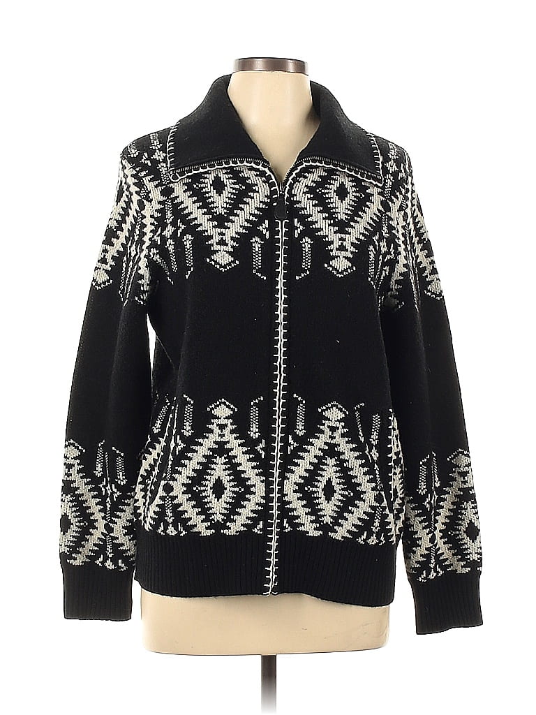 Pendleton 100% Wool Aztec Or Tribal Print Black Jacket Size L (Petite ...