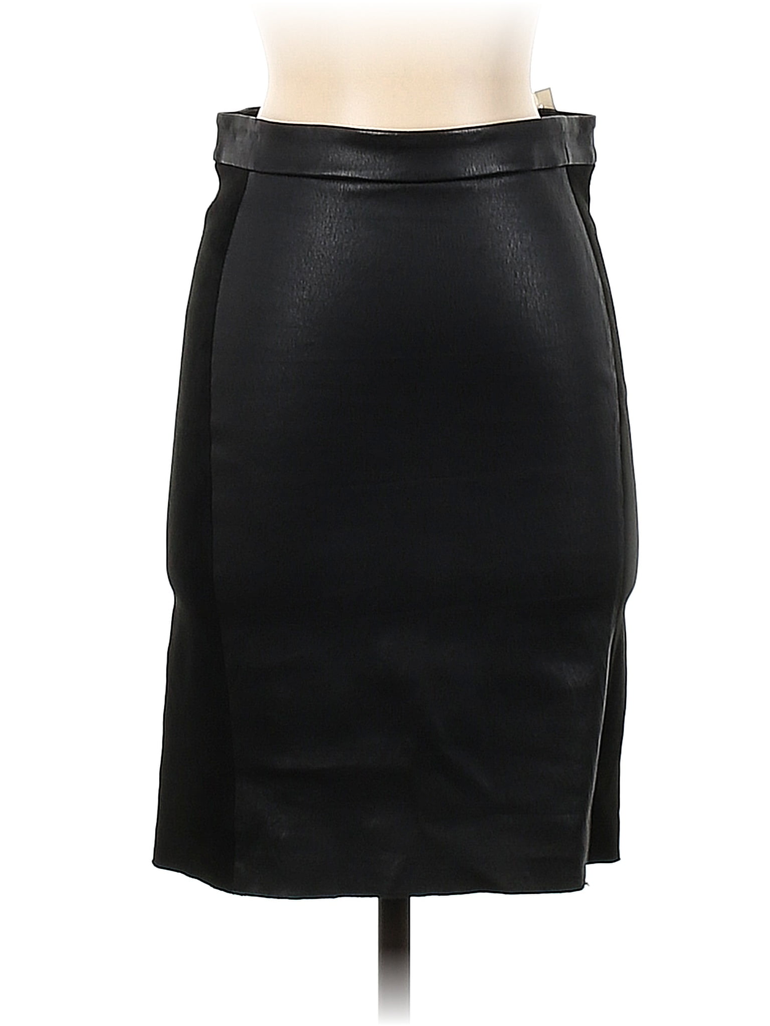 Vince 100 Leather Solid Black Leather Skirt Size 2 84 Off Thredup