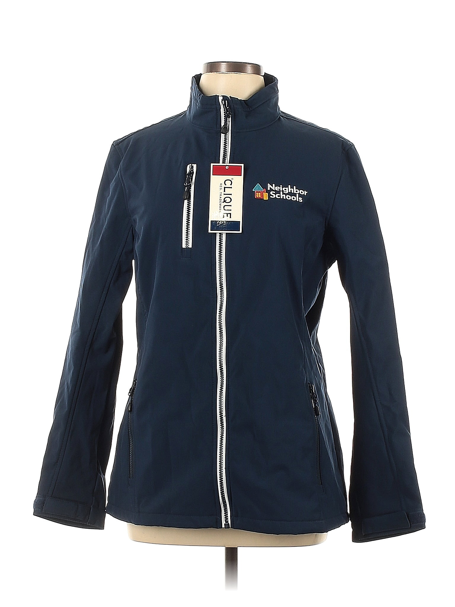 Clique Solid Blue Jacket Size L - 66% off | thredUP