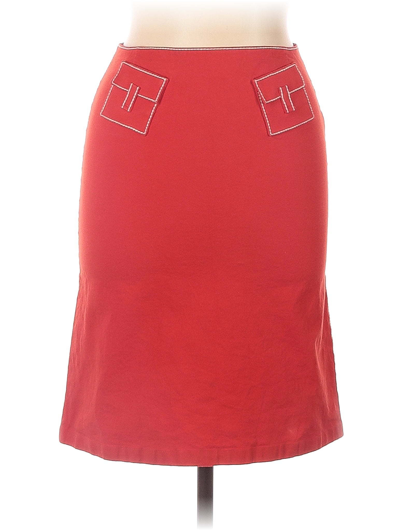 Paule Ka Solid Red Casual Skirt Size 38 (FR) - 73% off | thredUP