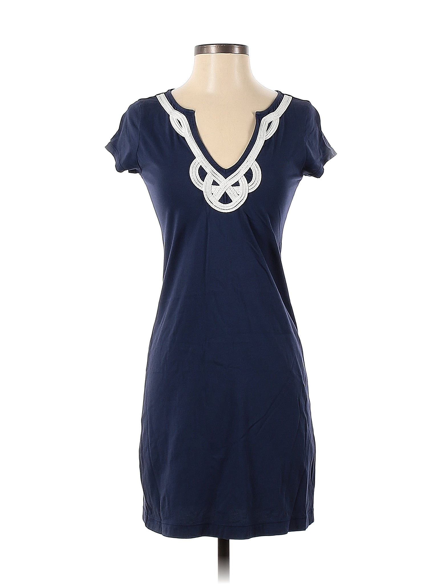 Lilly Pulitzer 100 Cotton Blue Casual Dress Size Xs 78 Off Thredup