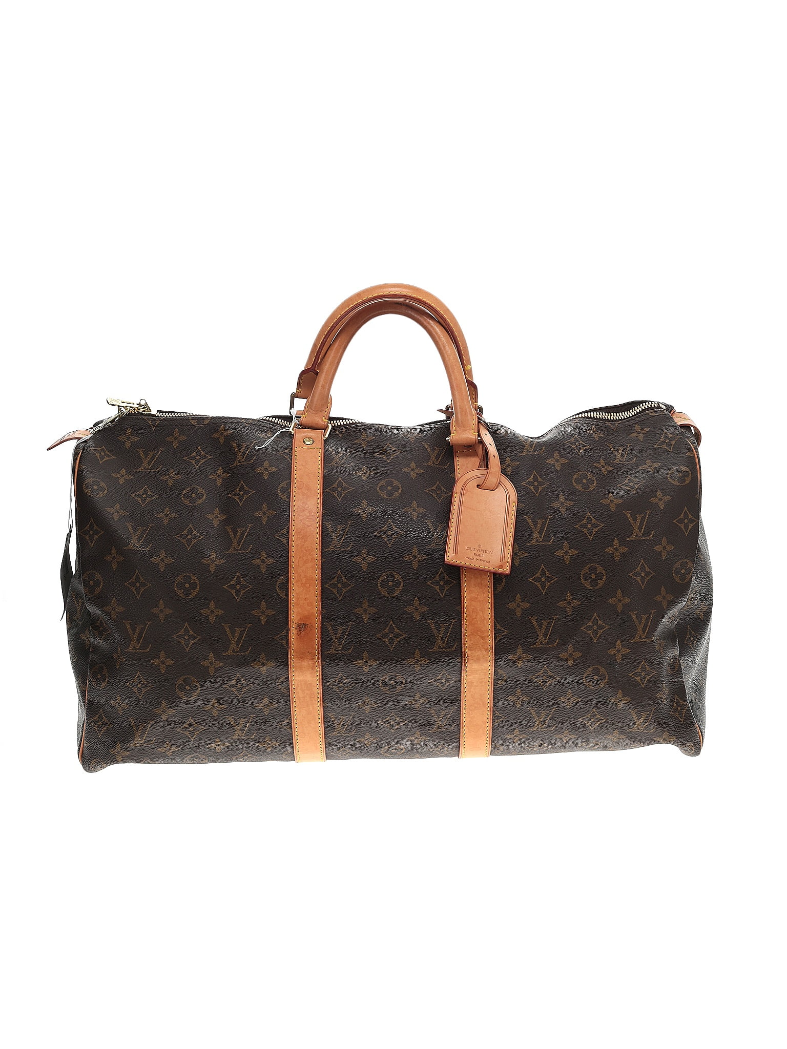 Louis Vuitton 100% Coated Canvas Color Block Brown Monogram Canvas Keepall 50 One Size - 54% off ...