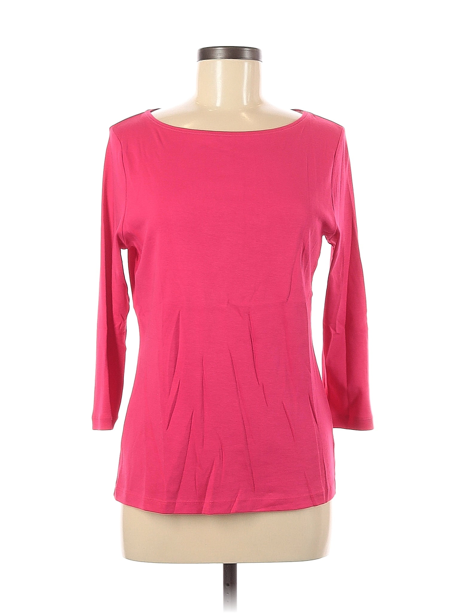 Talbots 100% Pima Cotton Pink 3/4 Sleeve T-Shirt Size M (Petite) - 66% off | thredUP