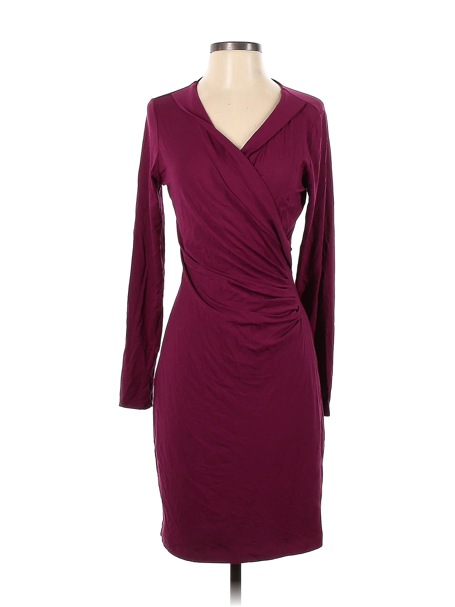 Grayson Solid Burgundy Casual Dress Size S - 74% off | thredUP