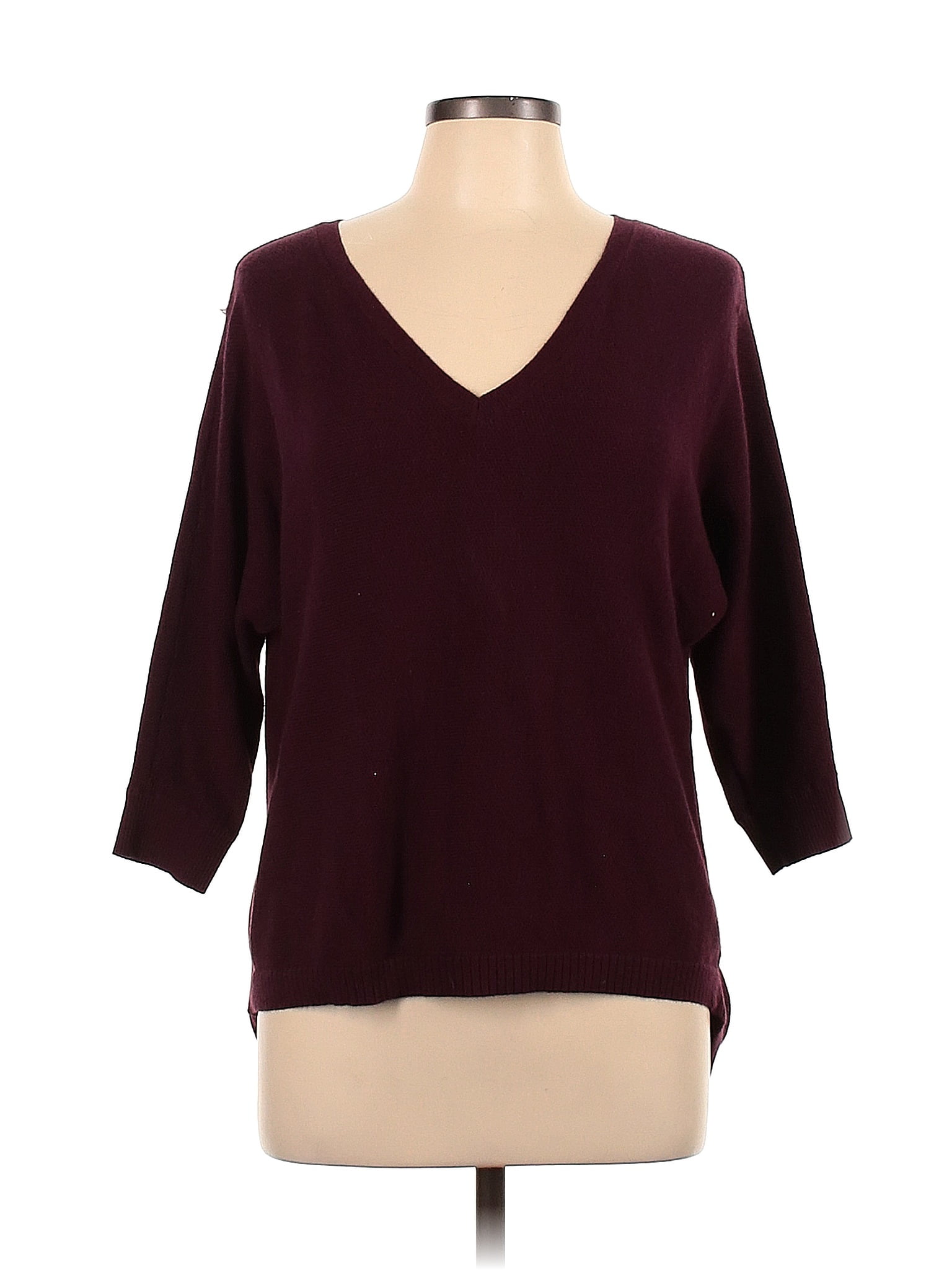 Express Solid Maroon Burgundy Pullover Sweater Size L - 73% off | thredUP