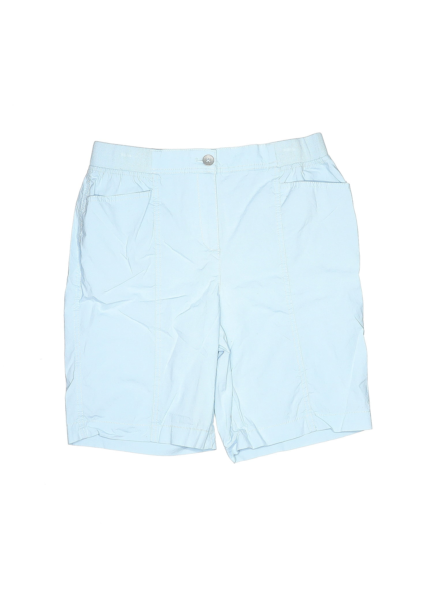 Chico's Solid Blue Khaki Shorts Size Sm (0) - 85% off | ThredUp
