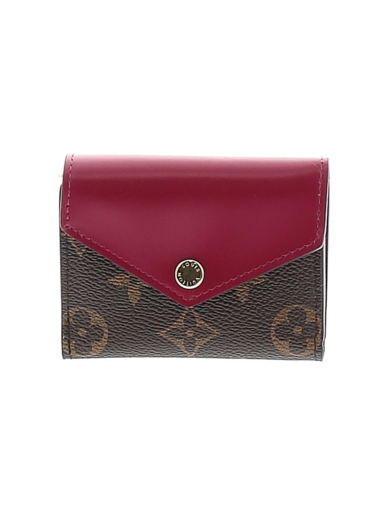Louis Vuitton 100% Coated Canvas Brown Monogram Zoe Compact Wallet One ...