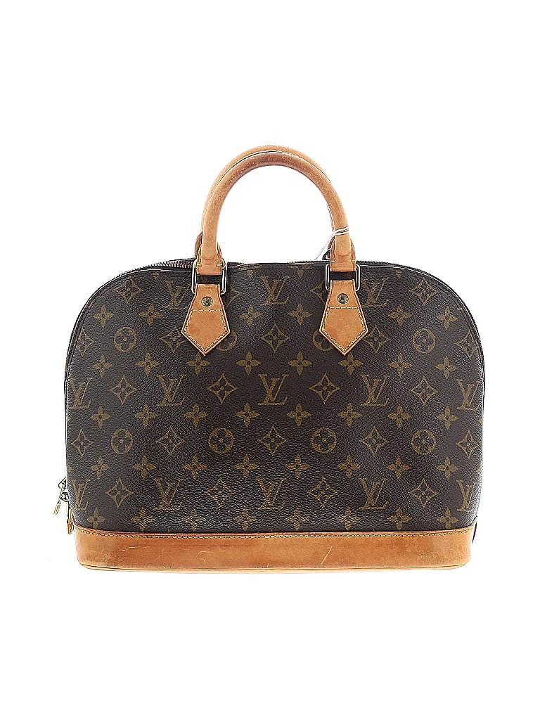 Louis Vuitton 100% Coated Canvas Color Block Brown Monogram Alma Satchel One Size - 33% off ...