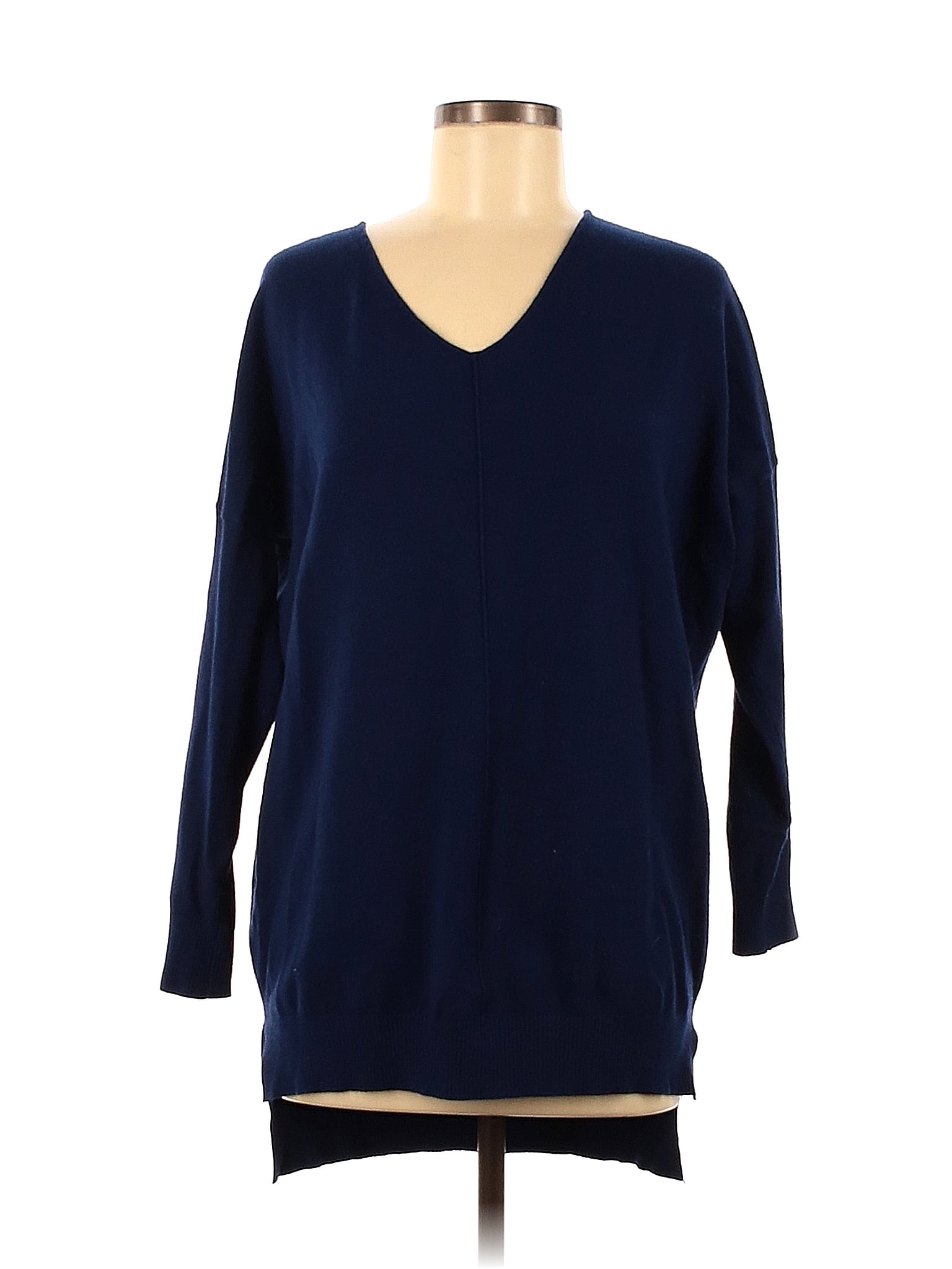 Unbranded Color Block Solid Navy Blue Pullover Sweater Size Med - Lg ...