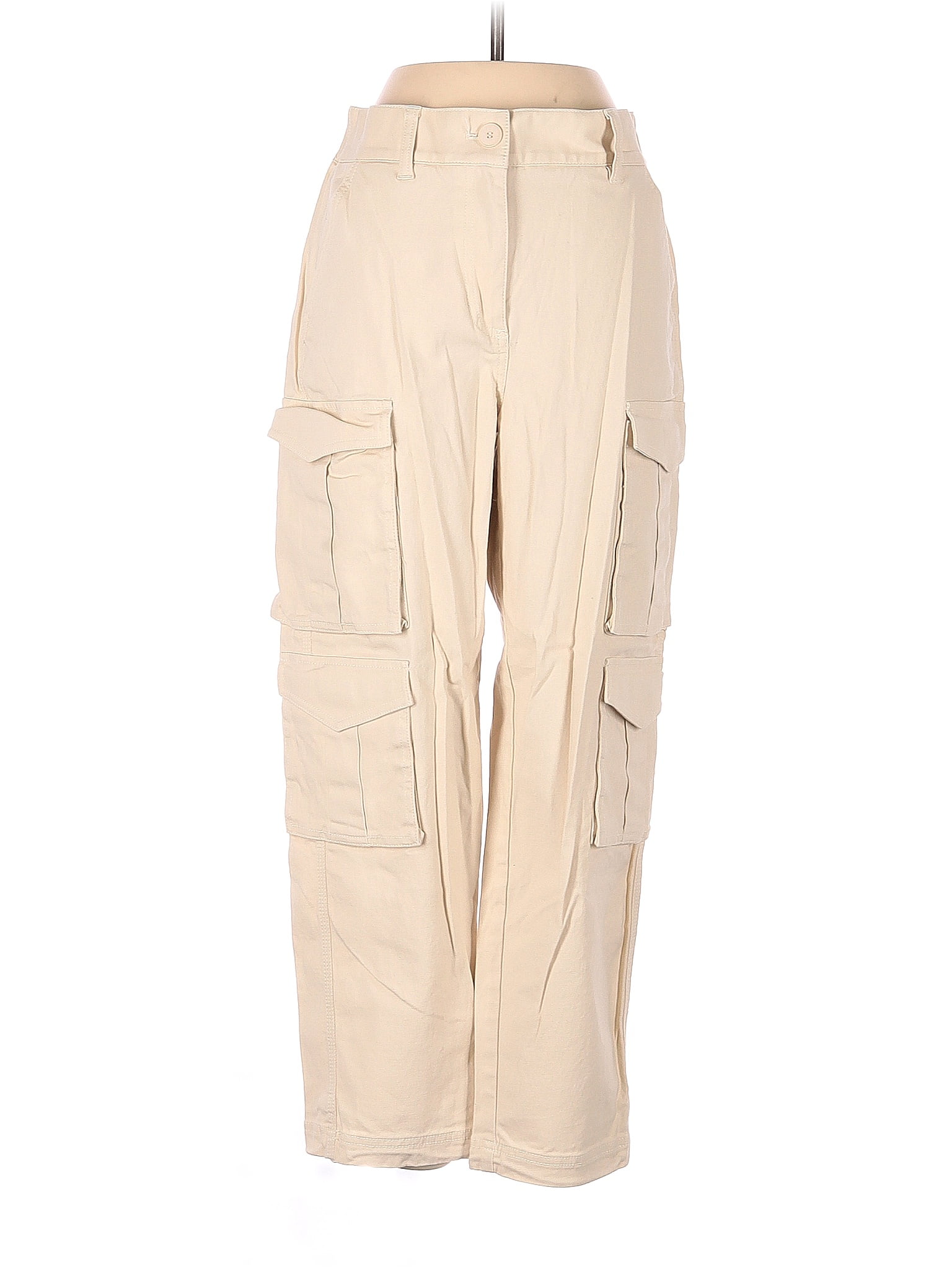 OAK + FORT Solid Tan Cargo Pants Size S - 69% off | ThredUp