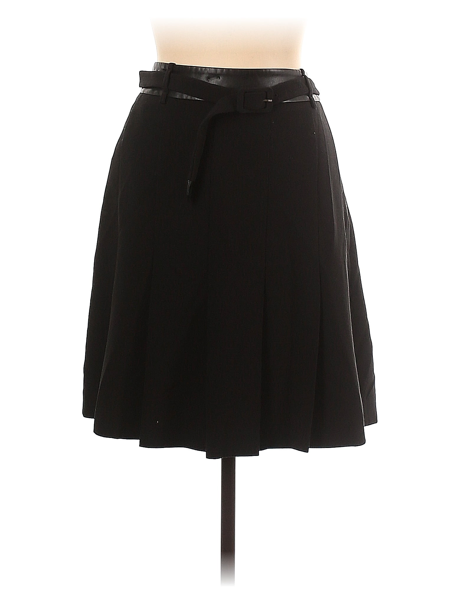 Karl Lagerfeld Paris Solid Black Casual Skirt Size 12 76 Off Thredup