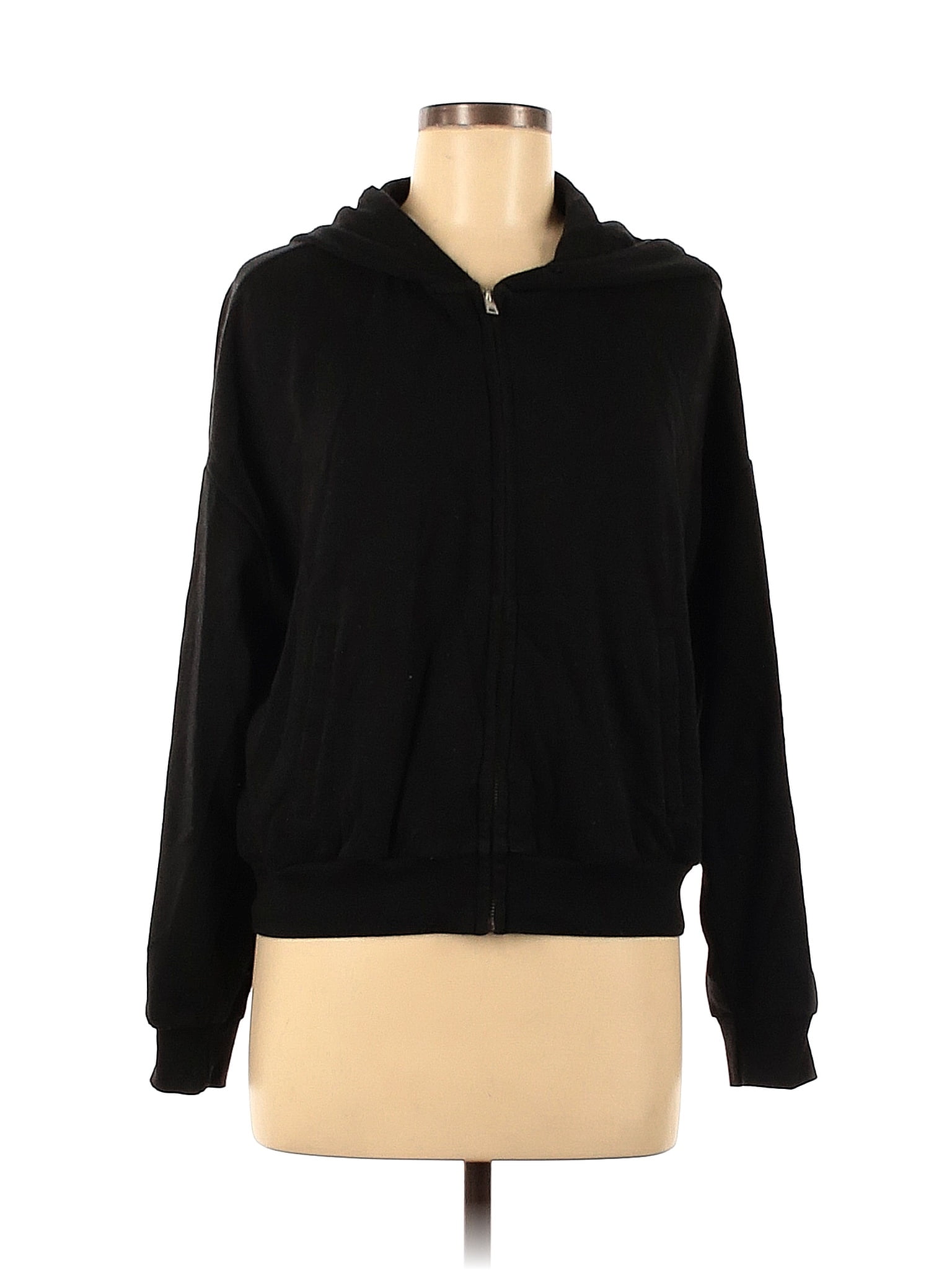 Garage Solid Black Zip Up Hoodie Size M - 63% off | thredUP