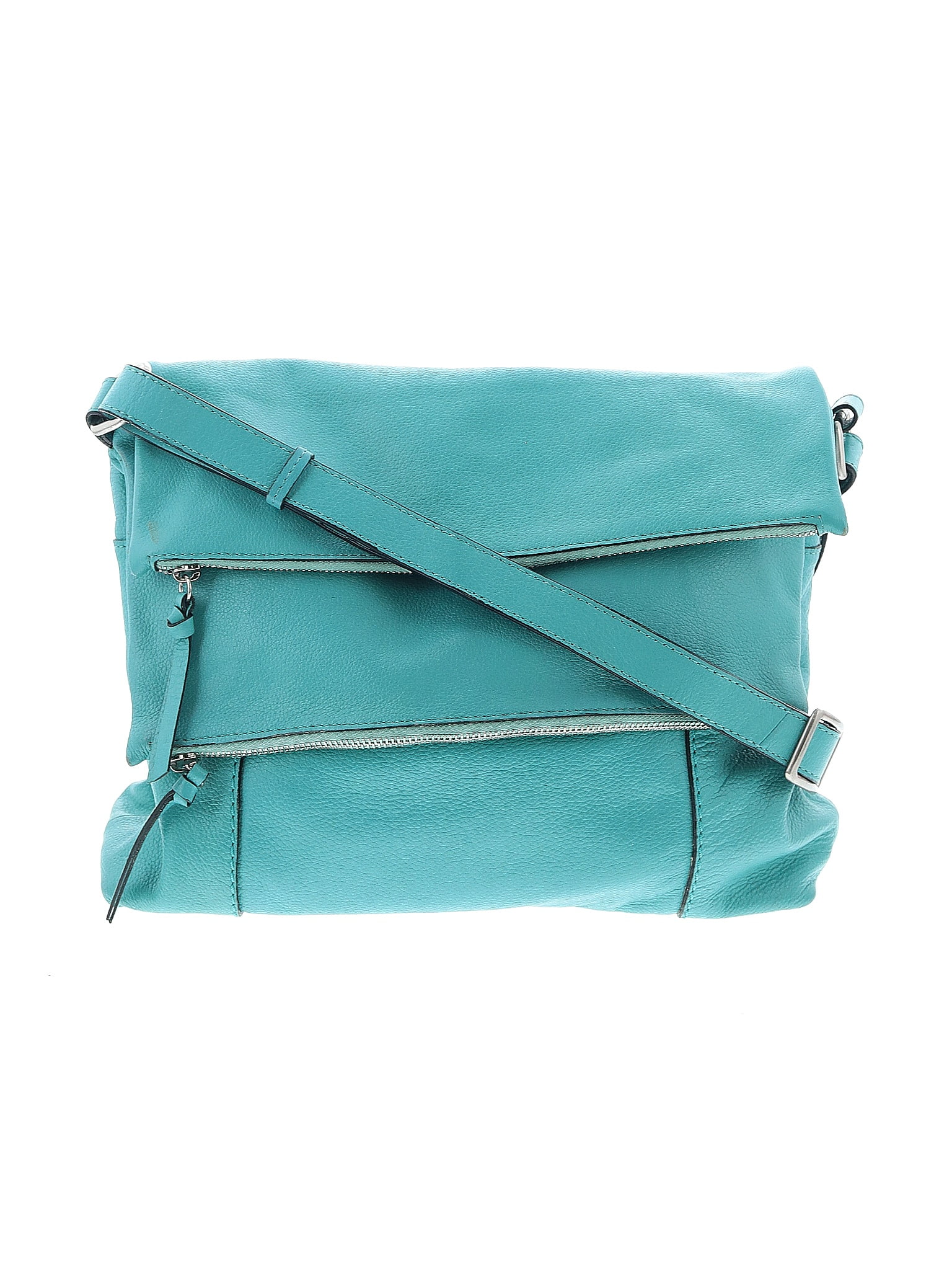 Nino Bossi 100% Leather Solid Blue Leather Crossbody Bag One Size - 64% ...