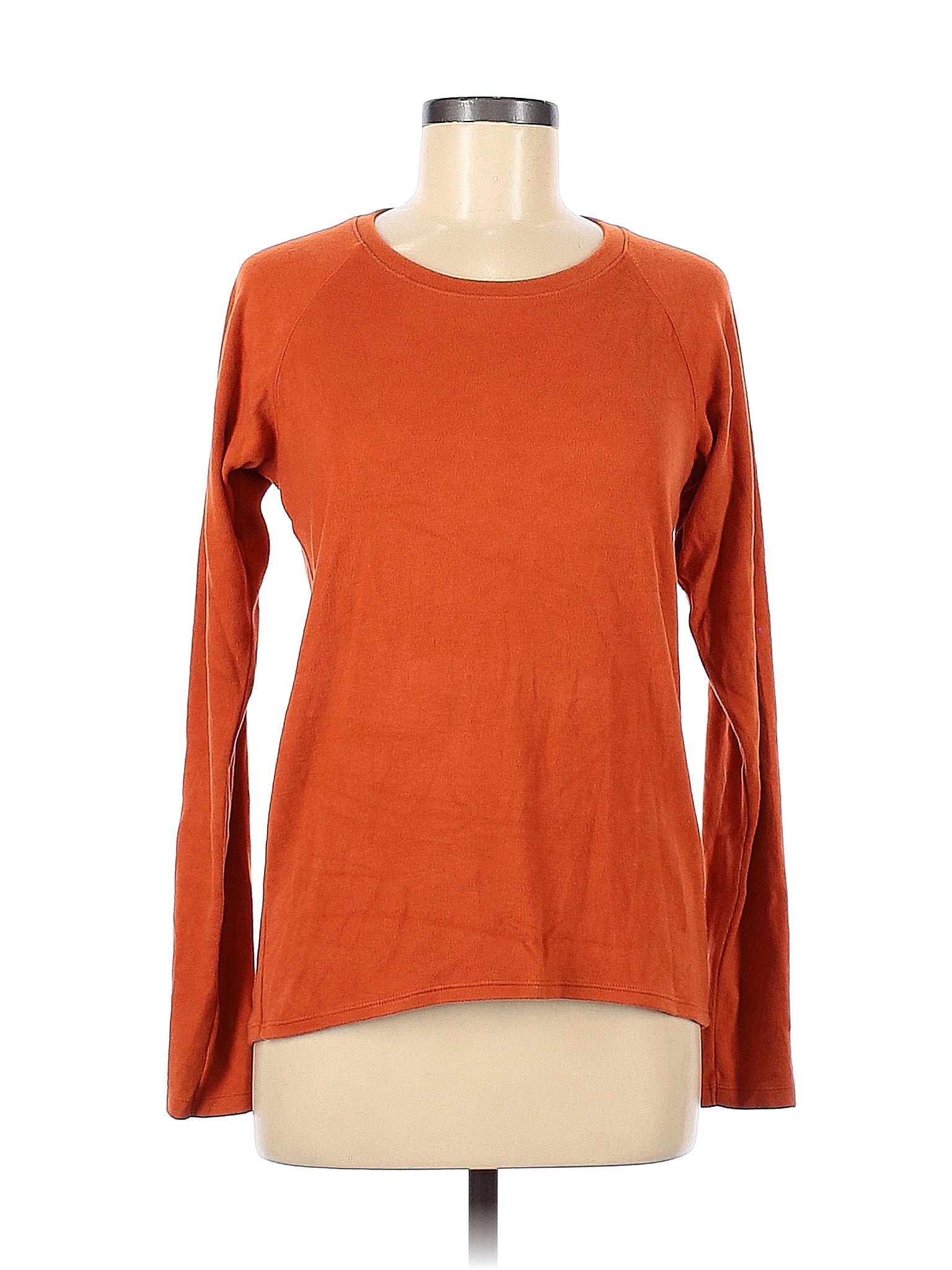Uniqlo Color Block Solid Orange Long Sleeve T-Shirt Size M - 52% off ...