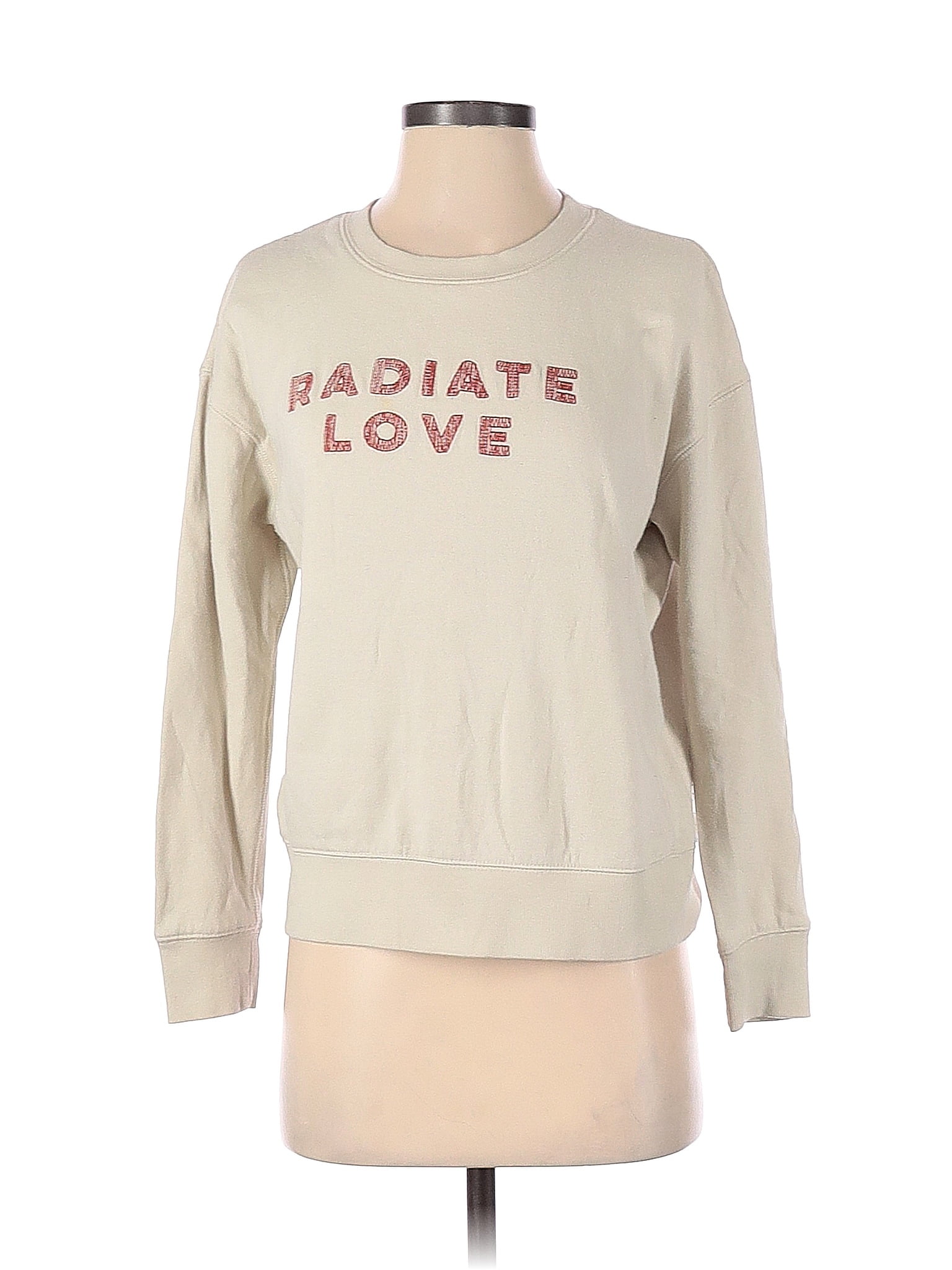 Universal Thread Graphic Solid Ivory Sweatshirt Size S - 36% off | thredUP