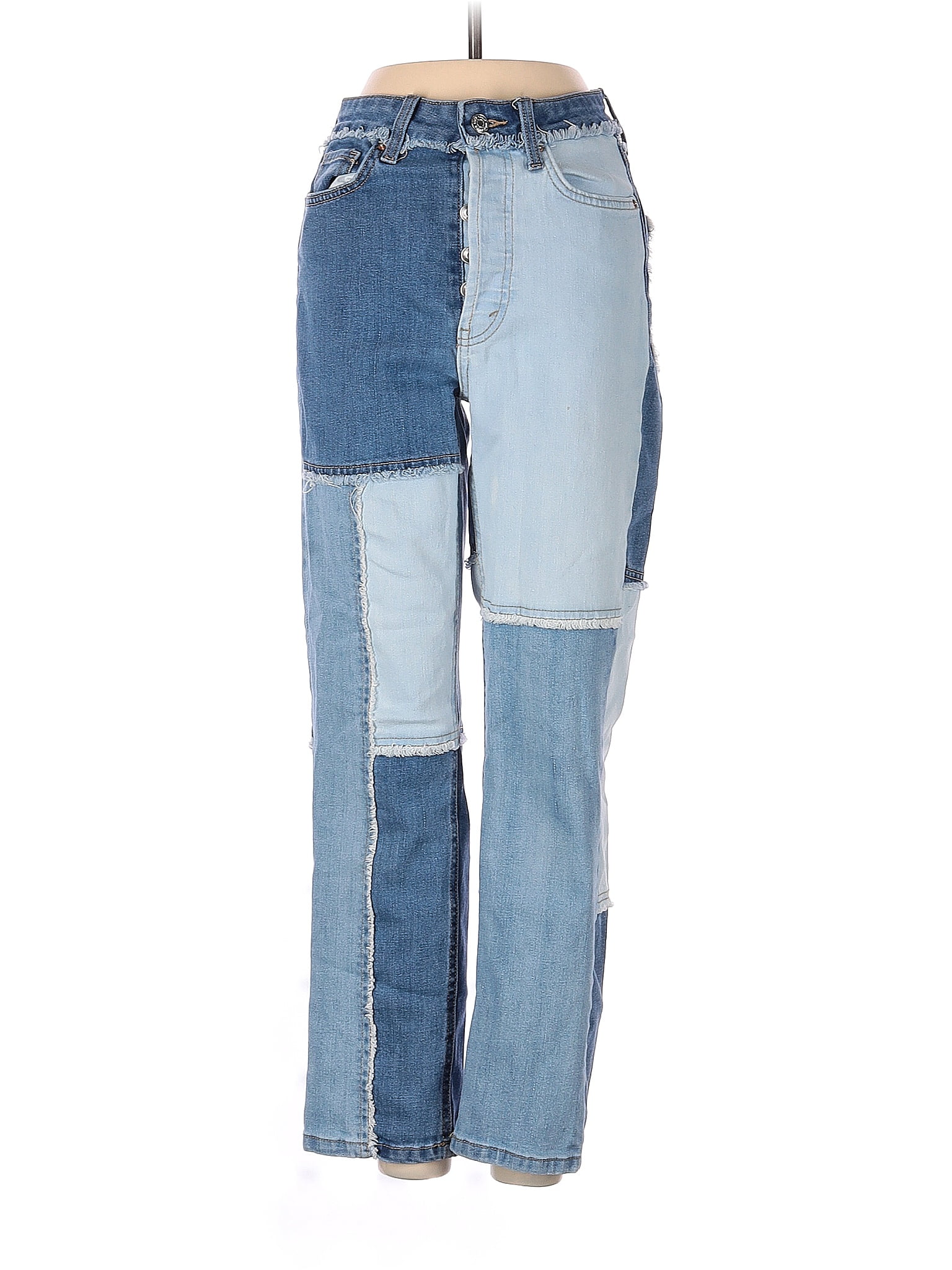 Wild Fable Color Block Solid Blue Jeans Size 0 - 40% off | thredUP