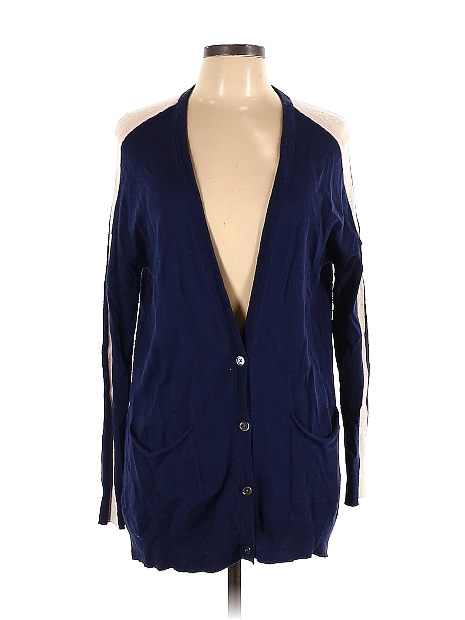 ATM 100% Wool Solid Blue Wool Cardigan Size L - 83% off | thredUP