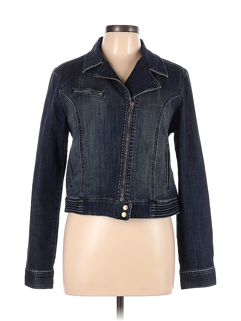 LC Lauren Conrad Solid Blue Denim Jacket Size L - 66% off | thredUP