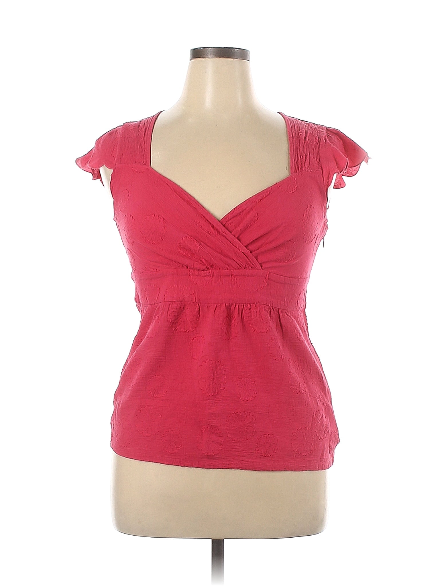 Odille 100 Cotton Pink Short Sleeve Top Size 14 79 Off Thredup