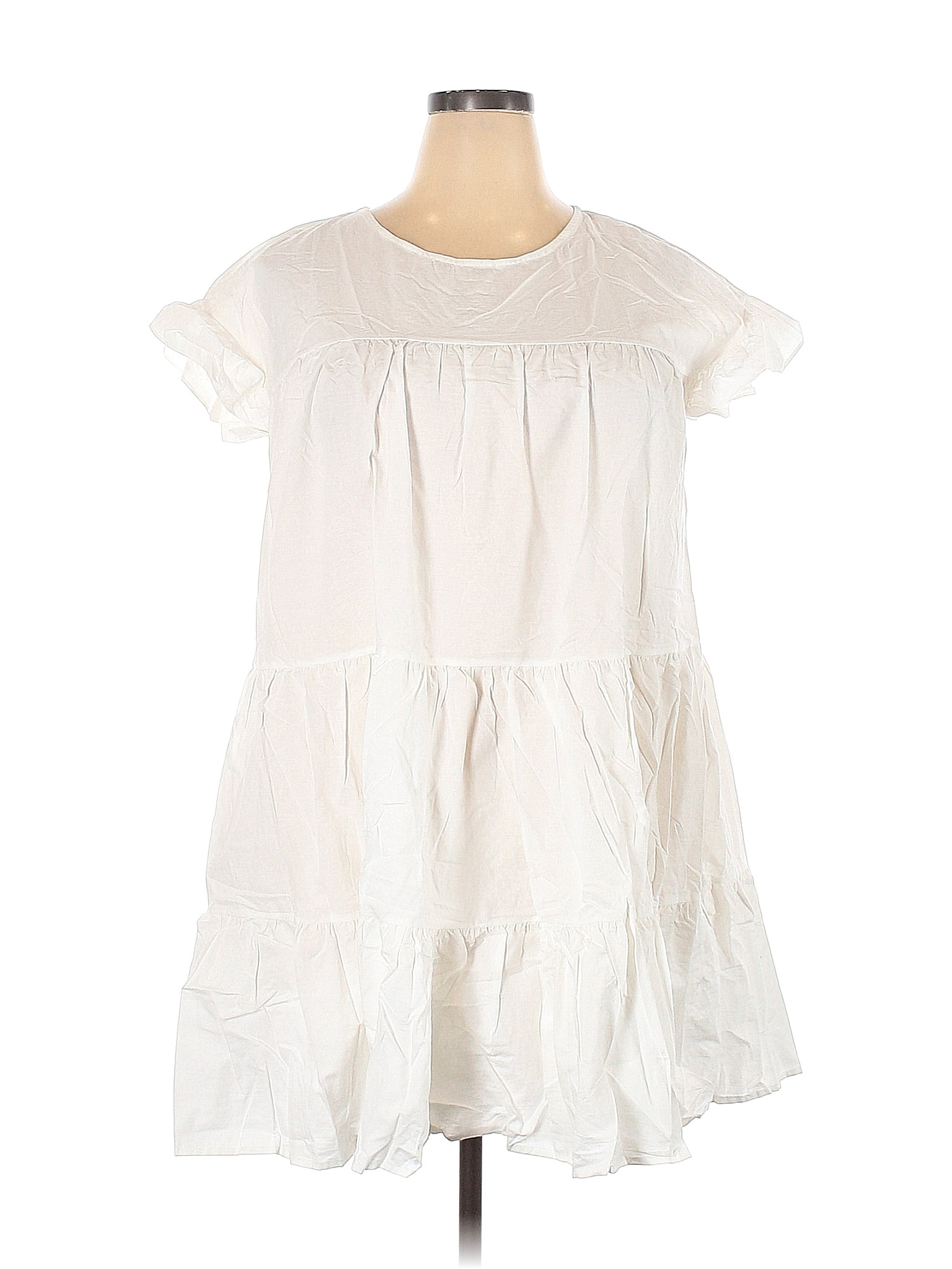 Misslook 100% Cotton Solid White Casual Dress Size XXL - 74% off | thredUP Misslook 100% Cotton Solid White Casual Dress Size XXL - 74% off | thredUP
