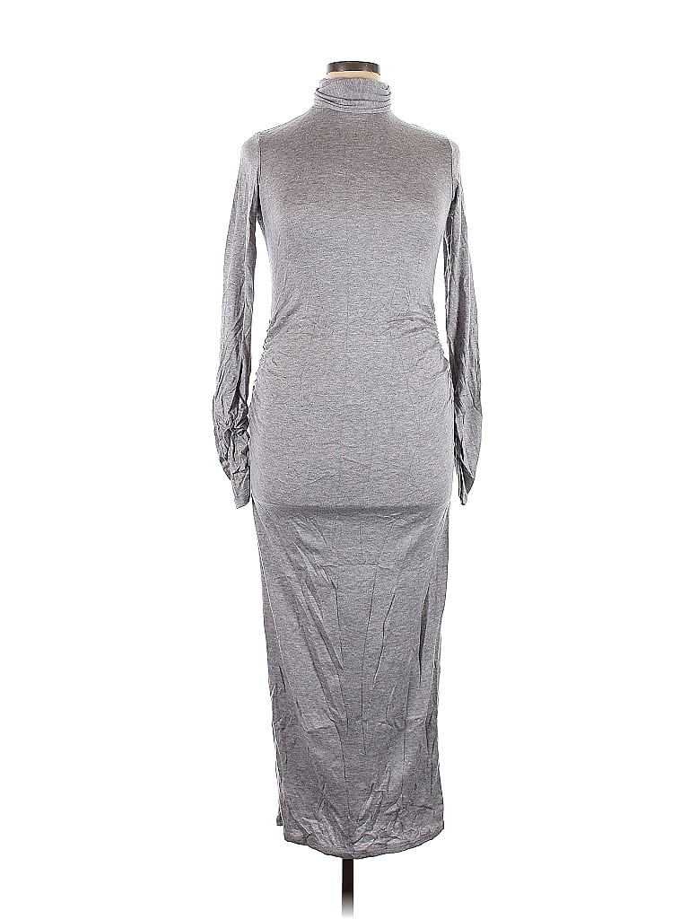 Fashion Nova Solid Gray Casual Dress Size Xl 48 Off Thredup