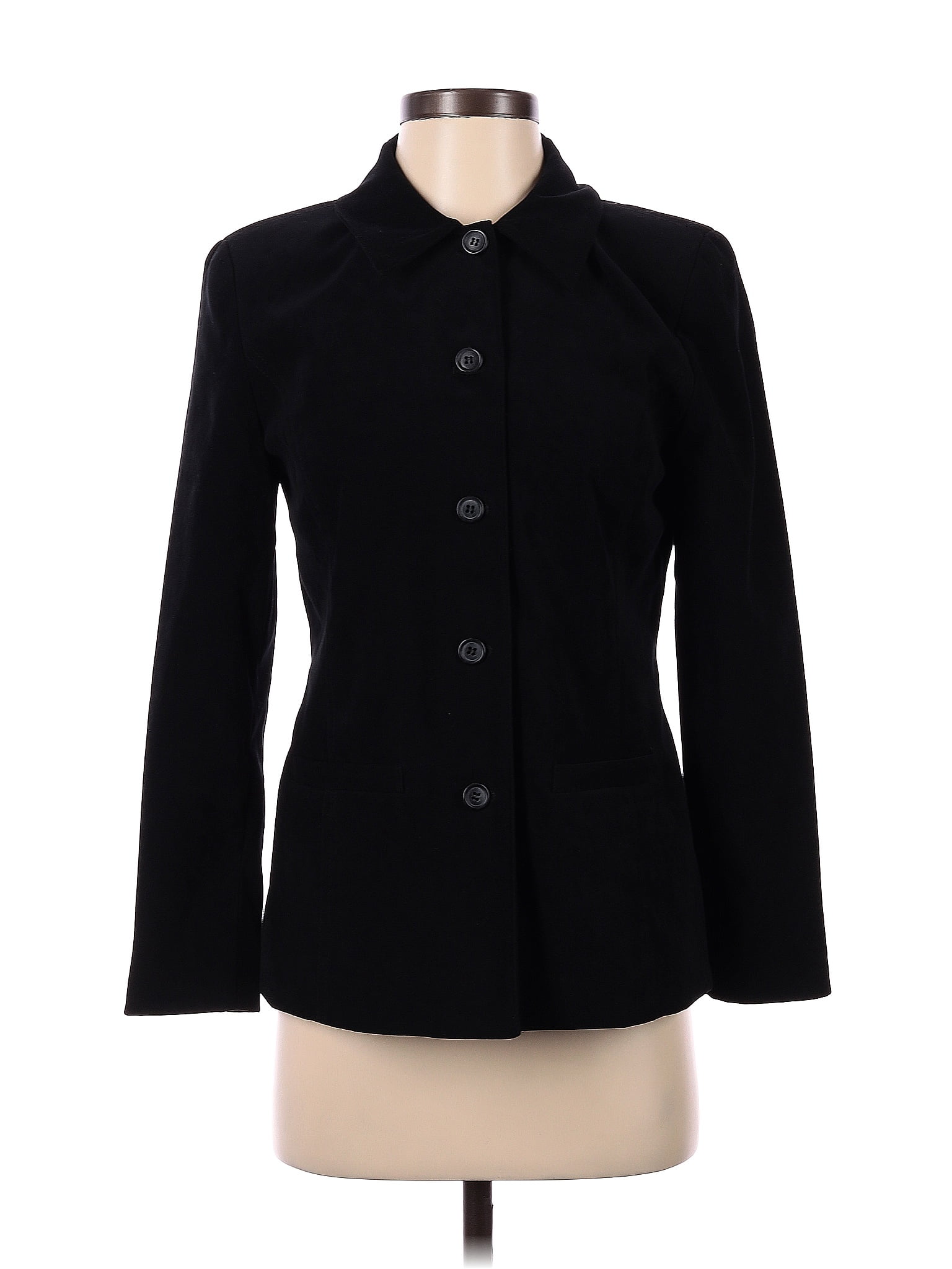 Talbots Solid Black Jacket Size XS (Petite) - 83% off | thredUP