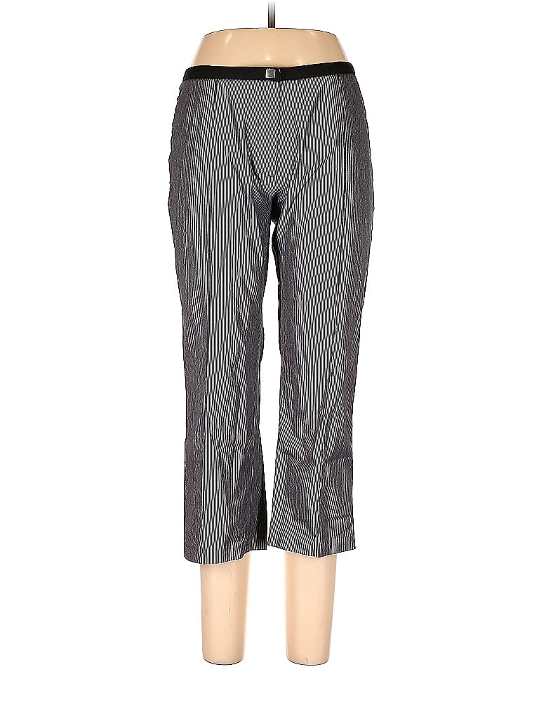 iKiTo Chevron-herringbone Stripes Multi Color Black Casual Pants Size ...