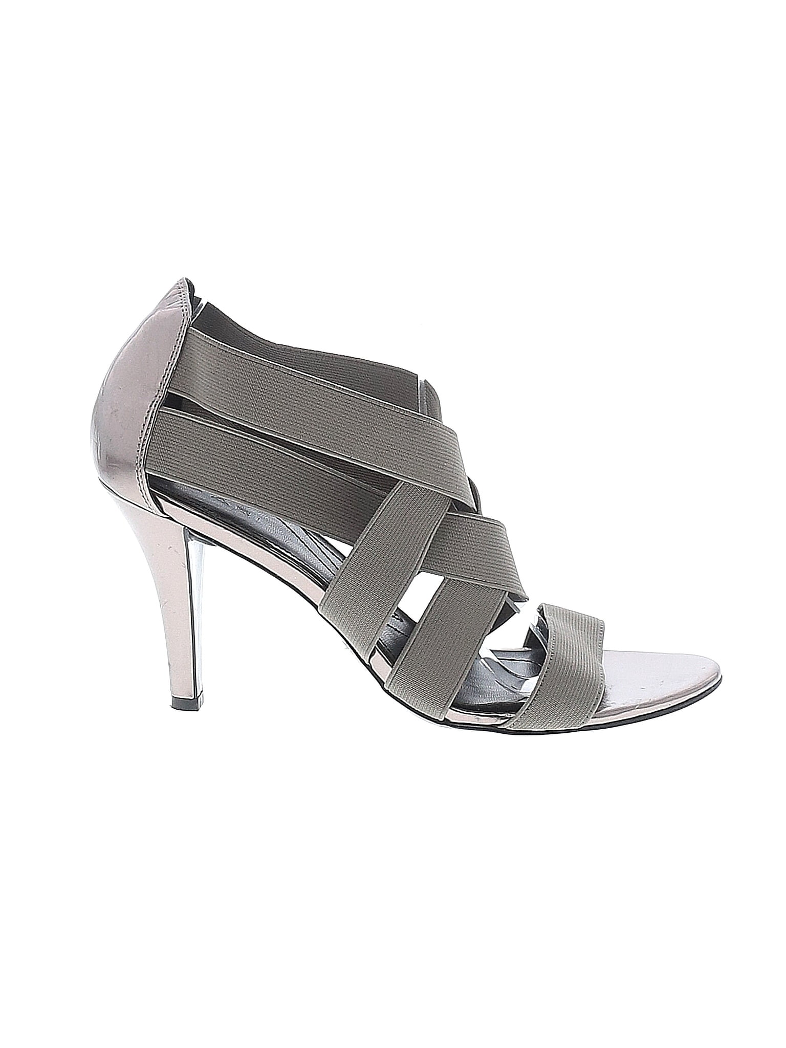 Tahari Solid Gray Silver Heels Size 8 1/2 - 76% off | thredUP