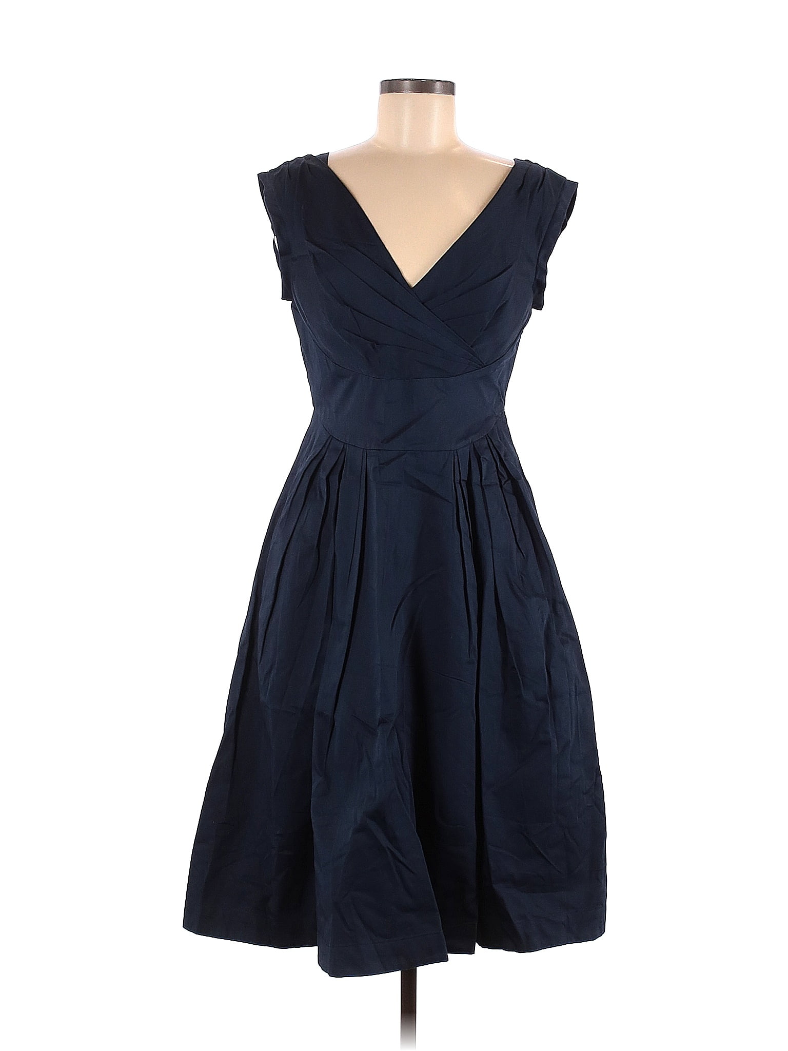 Emily and Fin 100% Cotton Solid Navy Blue Casual Dress Size M - 79% off ...