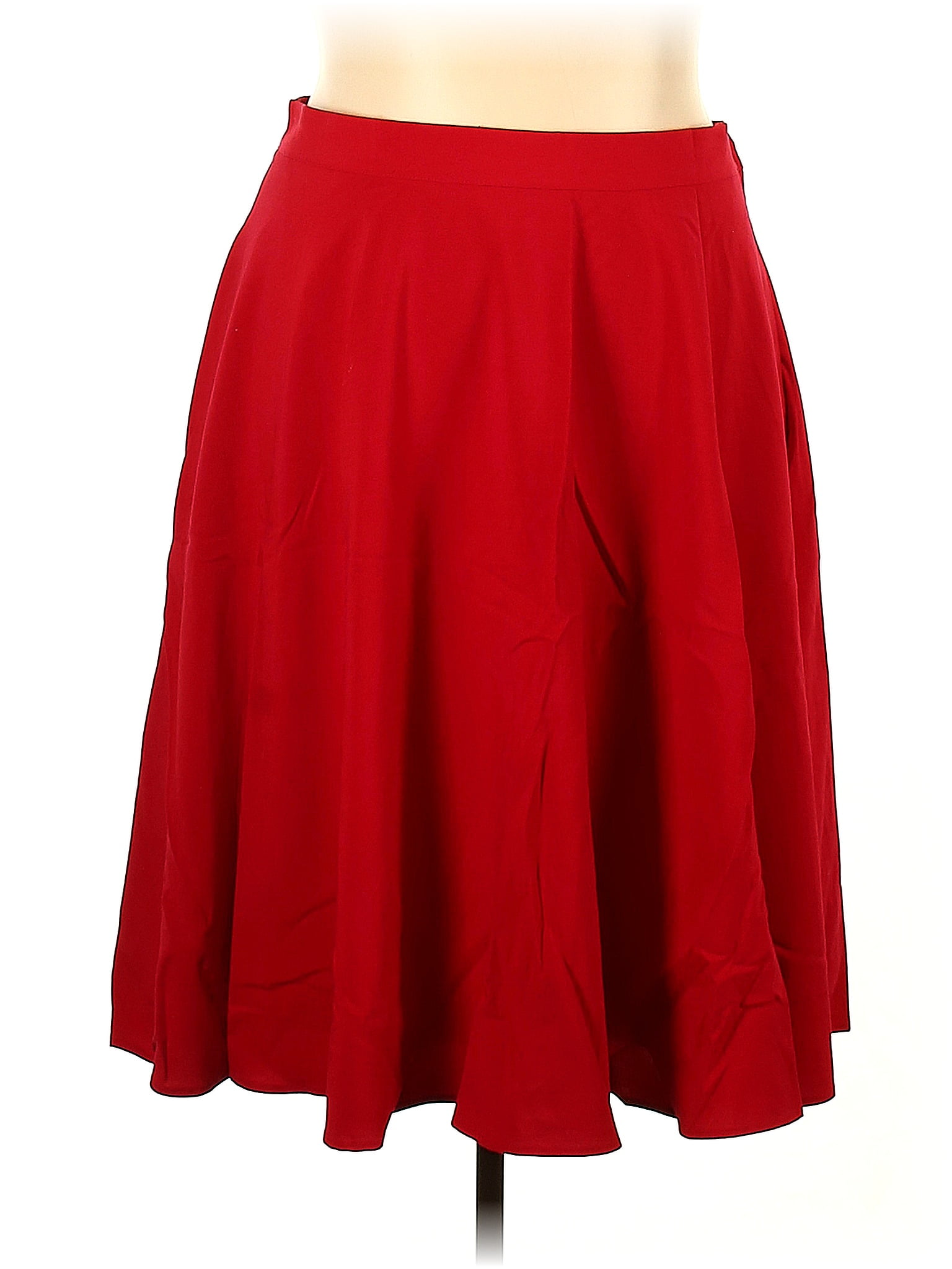 Modcloth Solid Red Casual Skirt Size 2x Plus 47 Off Thredup