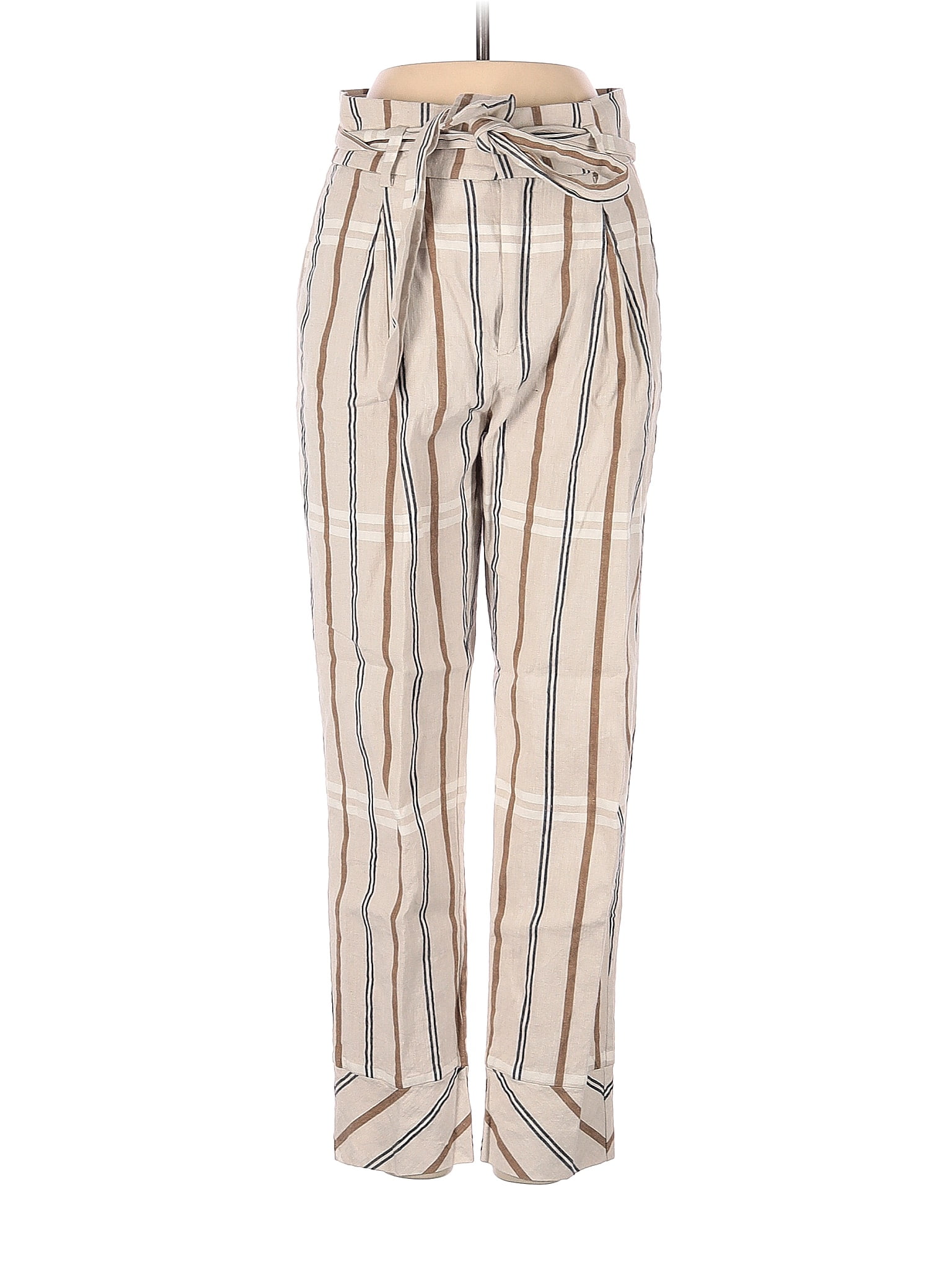 MNG Stripes Multi Color Tan Casual Pants Size 2 - 55% off | thredUP